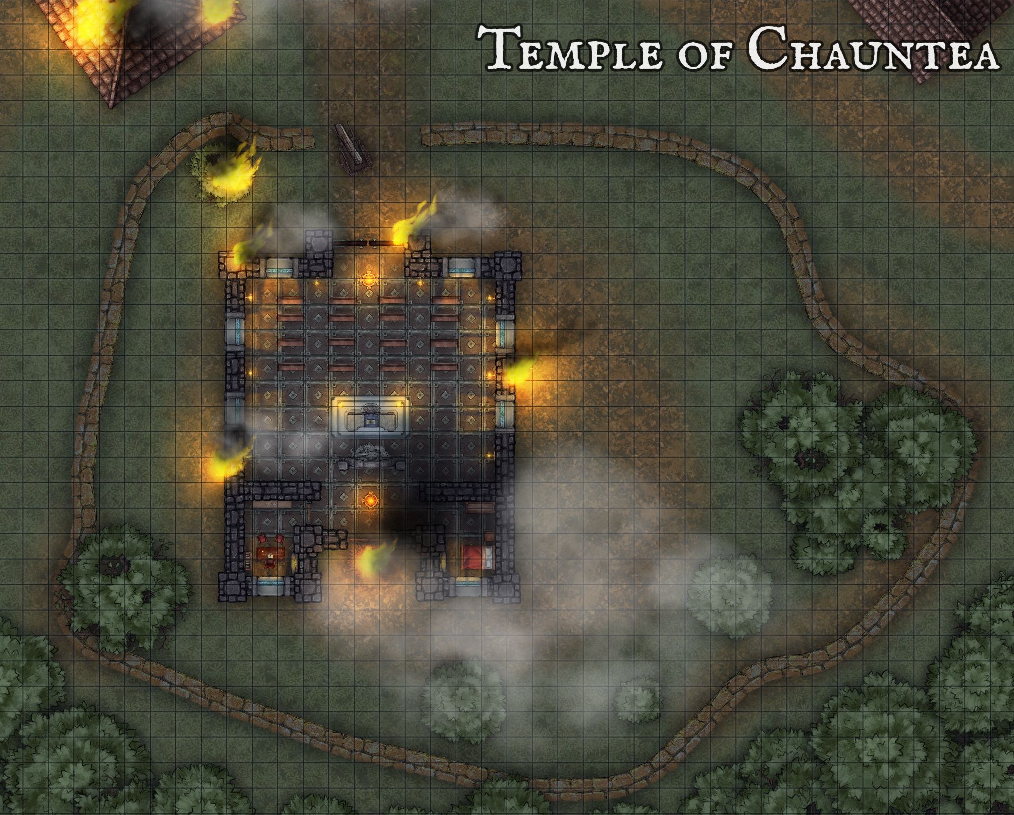 Greenest- Temple of Chauntea Battlemap | Inkarnate - Create Fantasy ...