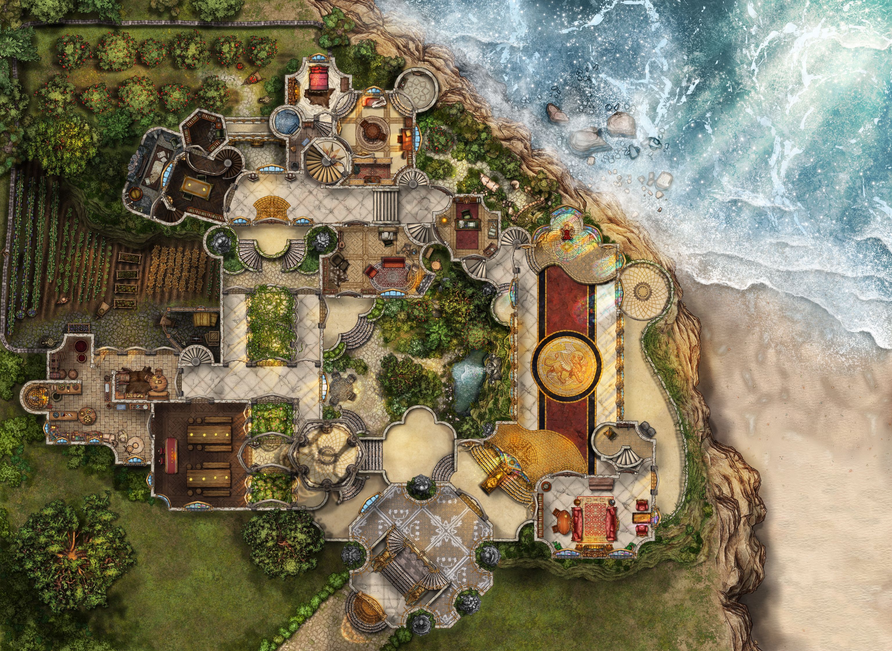 Breezy Palace | Inkarnate - Create Fantasy Maps Online