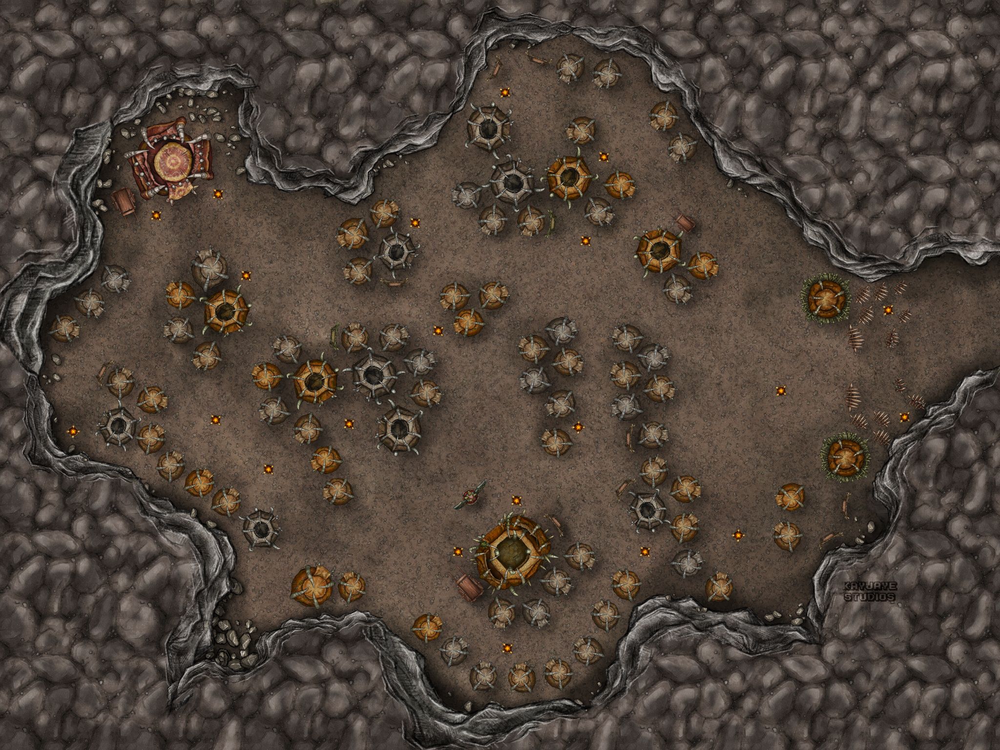Generic Village - Cave (No Grid) | Inkarnate - Create Fantasy Maps Online