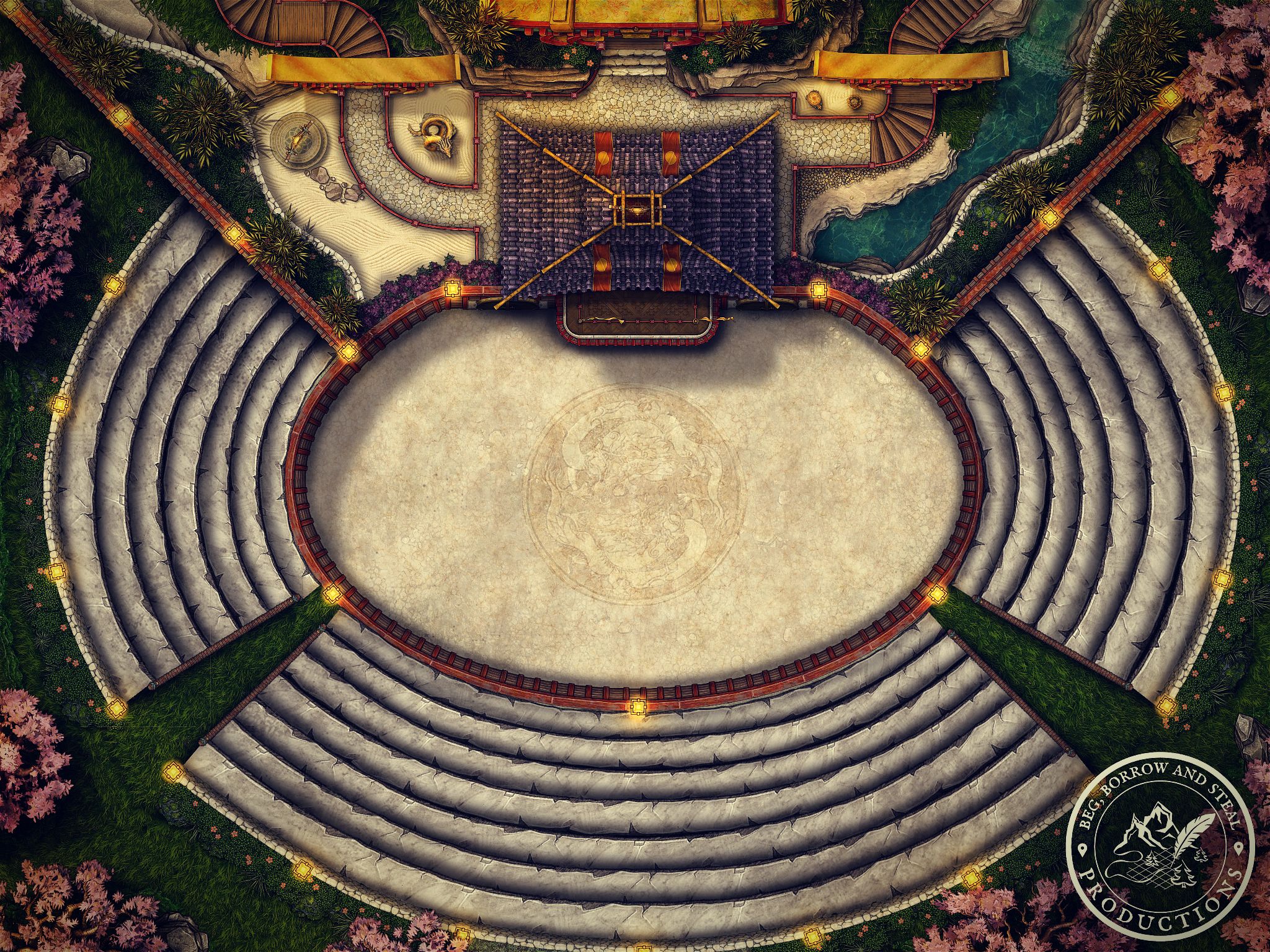 Cherry Blossom Ampitheatre (Colosseum) Day | Inkarnate - Create Fantasy ...