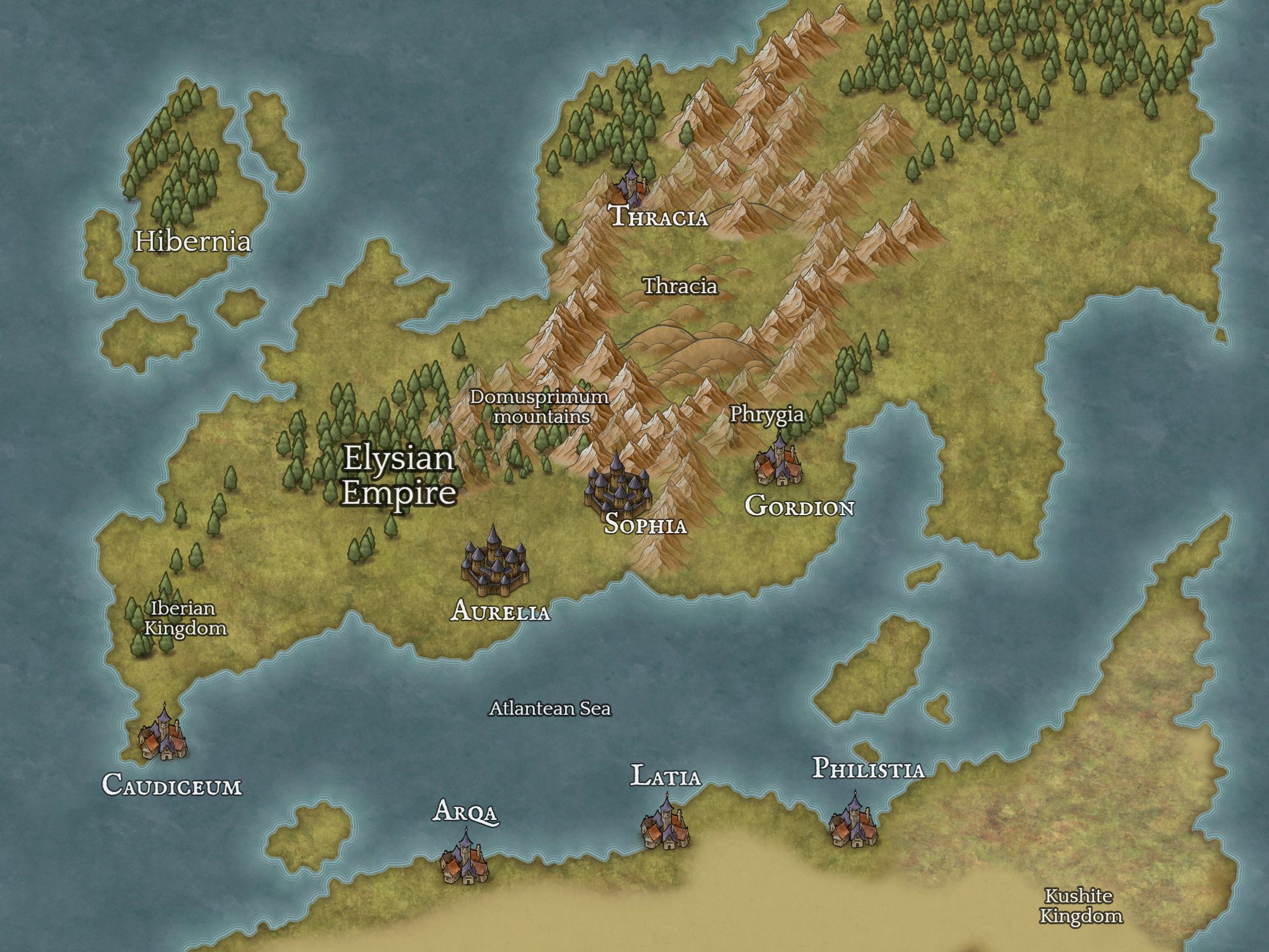 A dream of byzantium | Inkarnate - Create Fantasy Maps Online