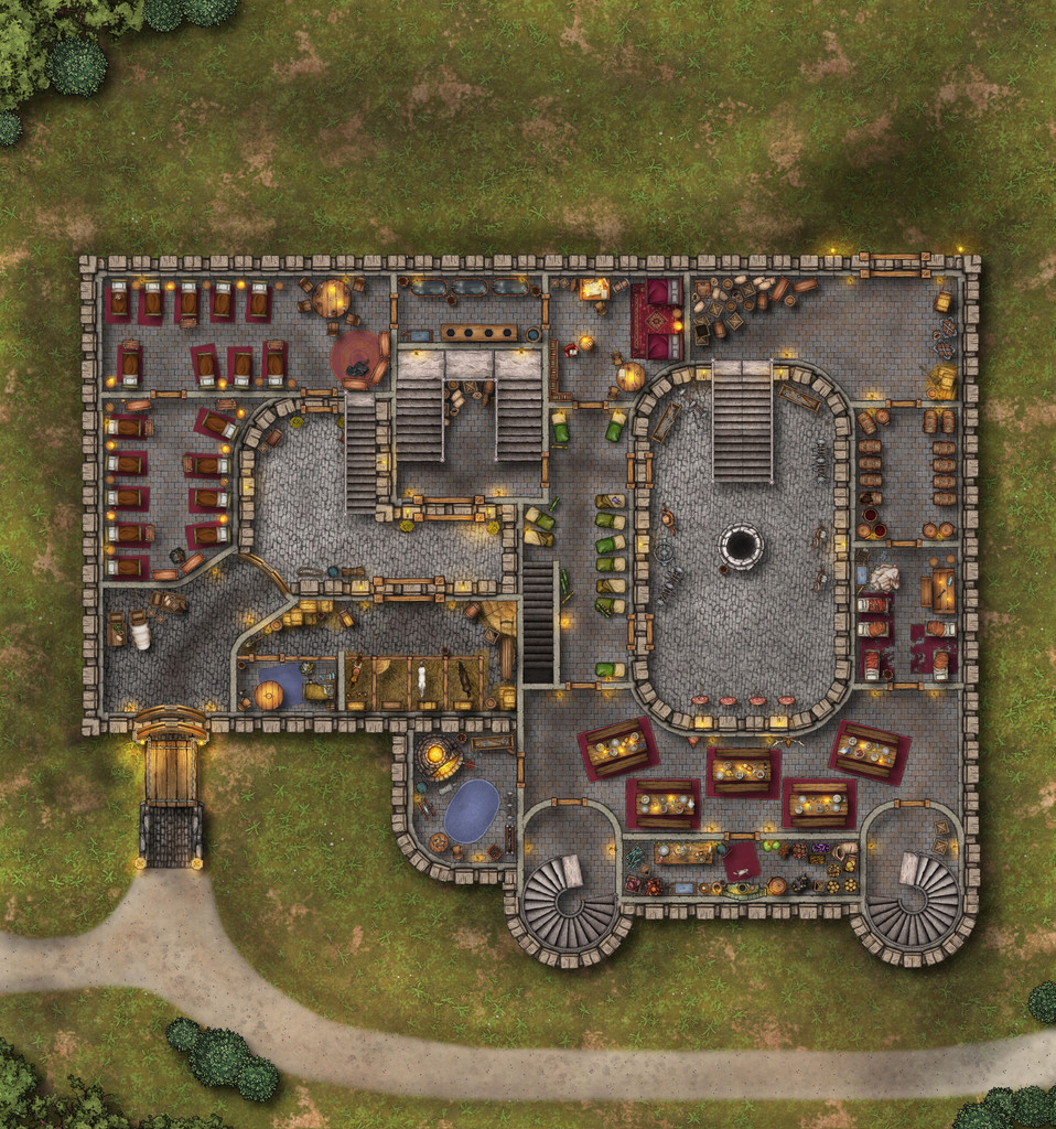 Greenest - Citadel Ground Level (Night) | Inkarnate - Create Fantasy ...