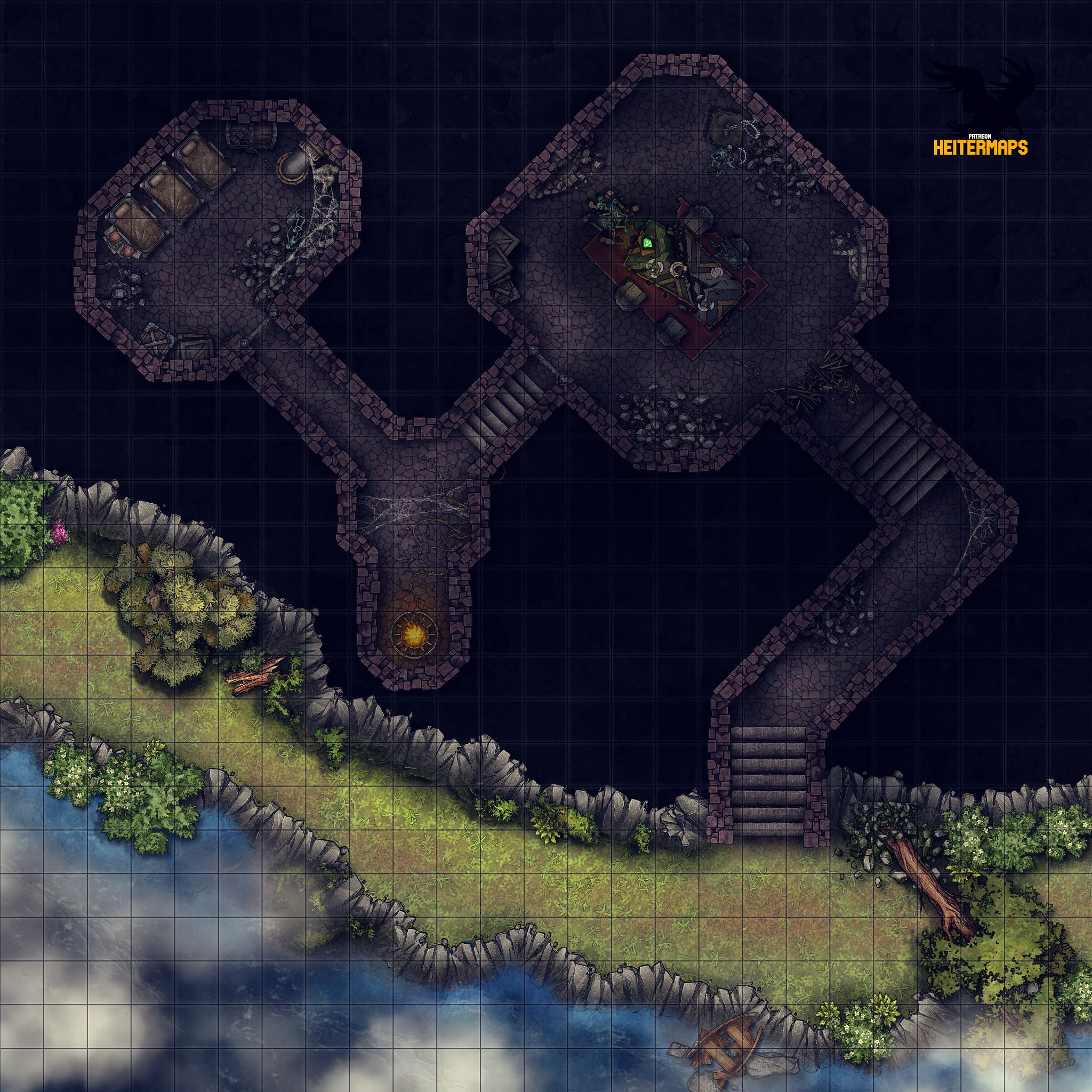 Abondoned Dwarven Outpost [25x25] | Inkarnate - Create Fantasy Maps Online