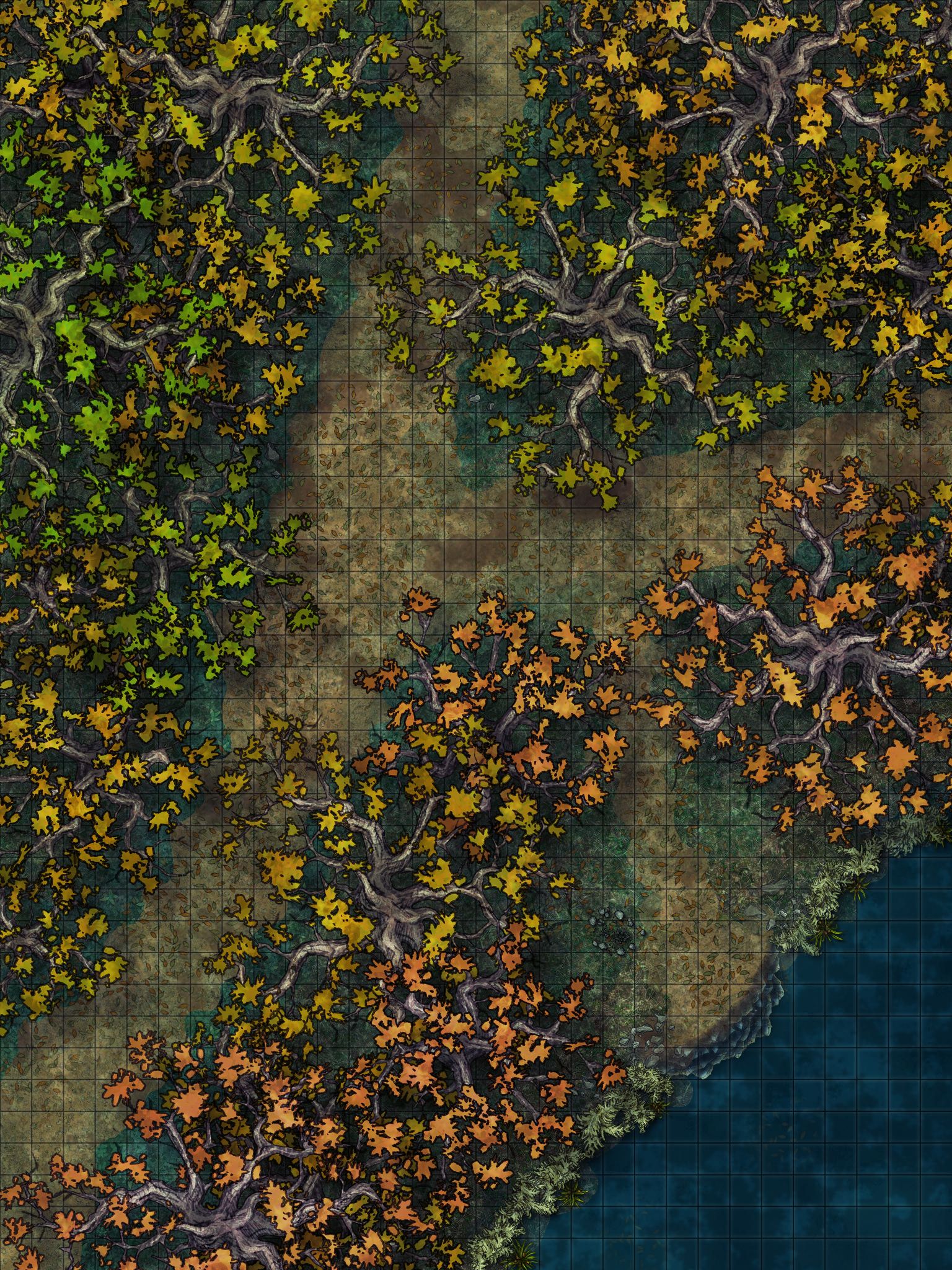 Forest path (Autumn) | Inkarnate - Create Fantasy Maps Online
