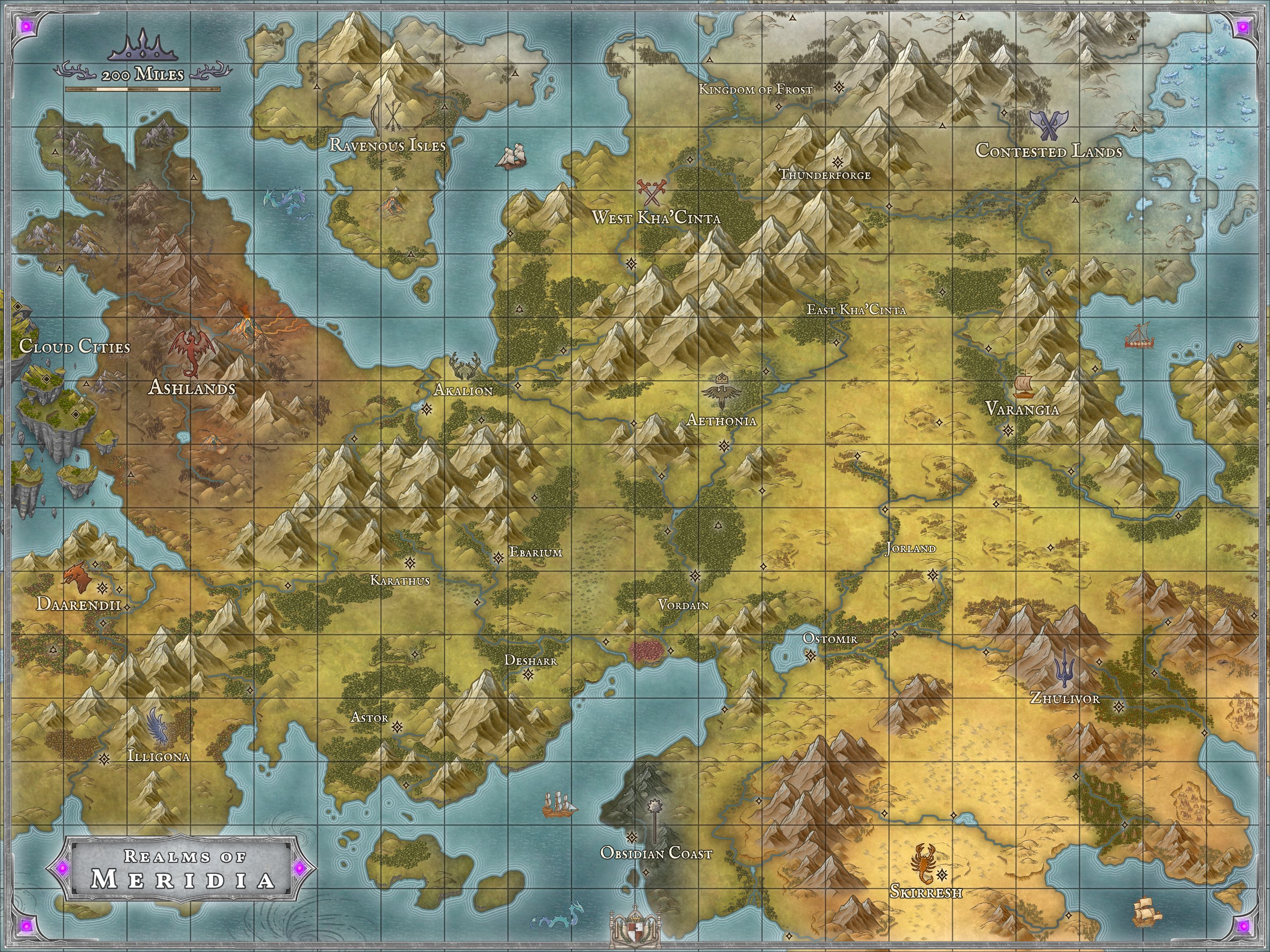 Realms of Meridia | Inkarnate - Create Fantasy Maps Online