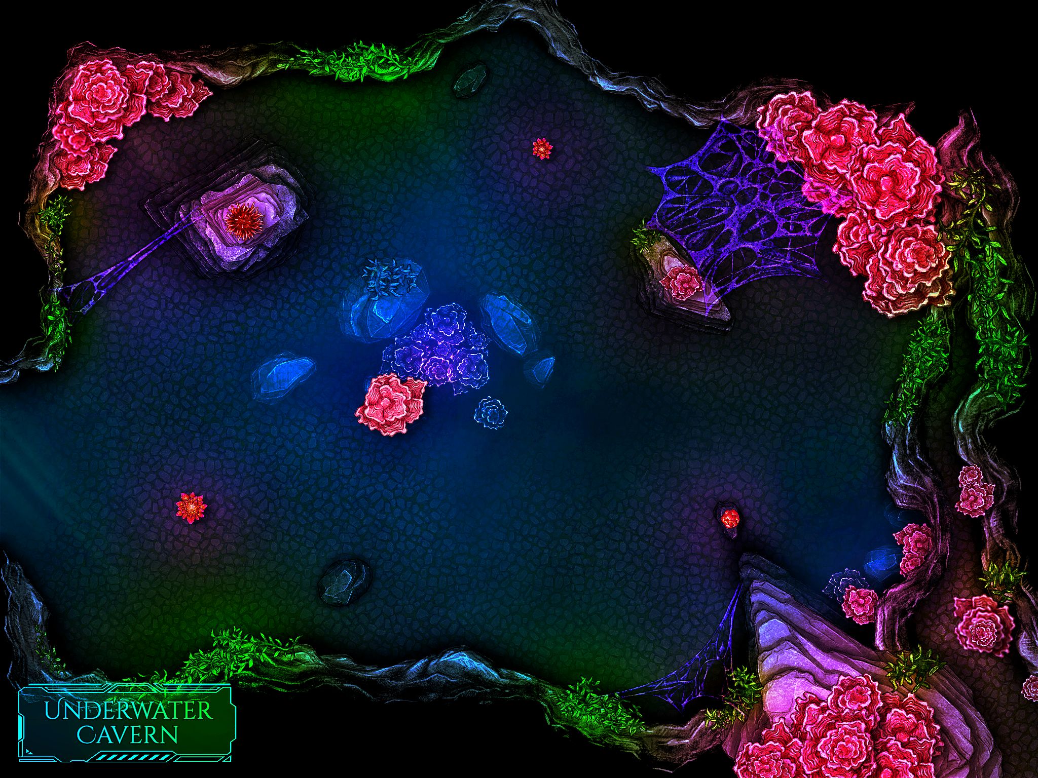 Underwater Cavern | Inkarnate - Create Fantasy Maps Online