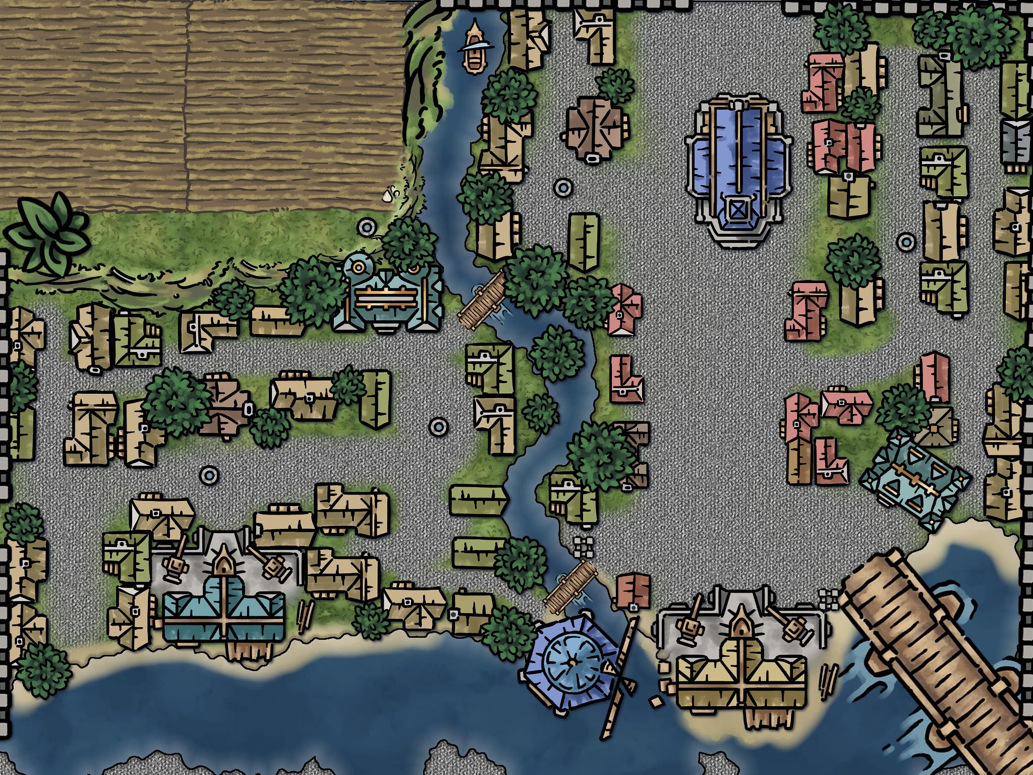 costal town | Inkarnate - Create Fantasy Maps Online