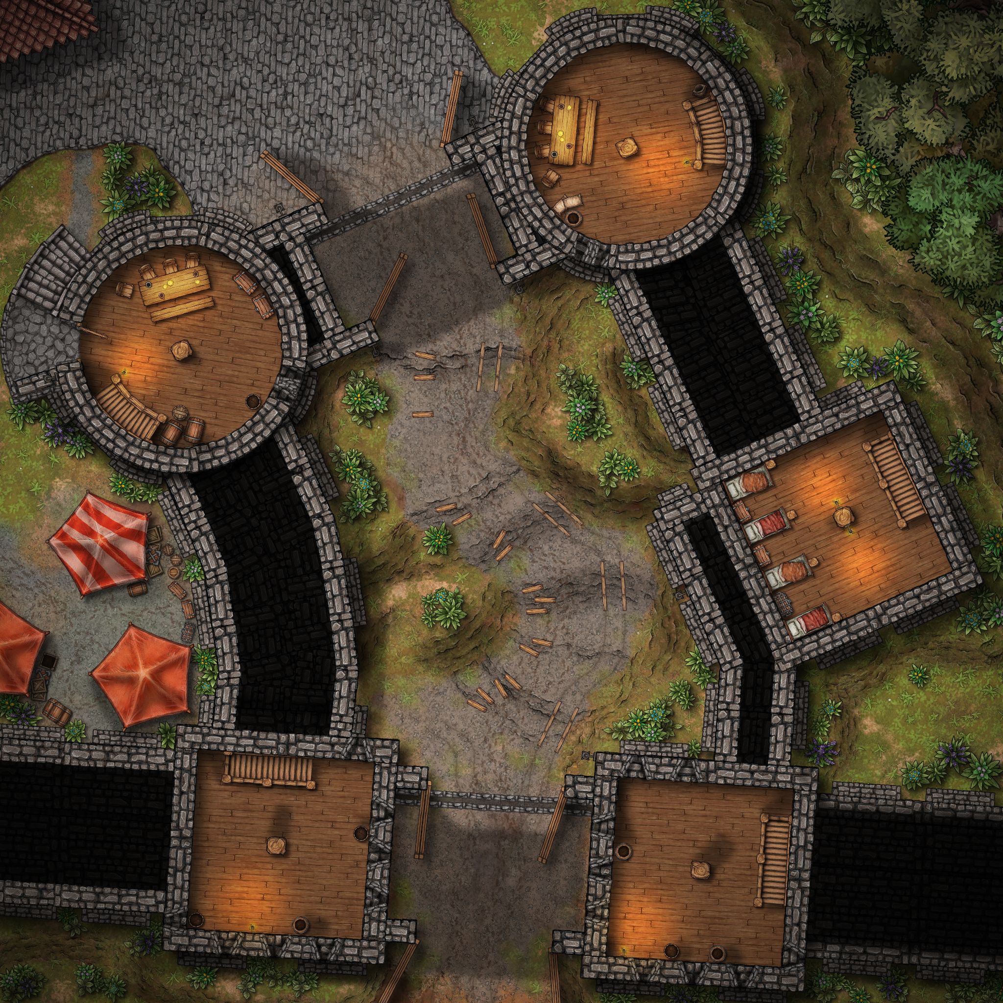 Weisswacht - Citygate - DAY | Inkarnate - Create Fantasy Maps Online