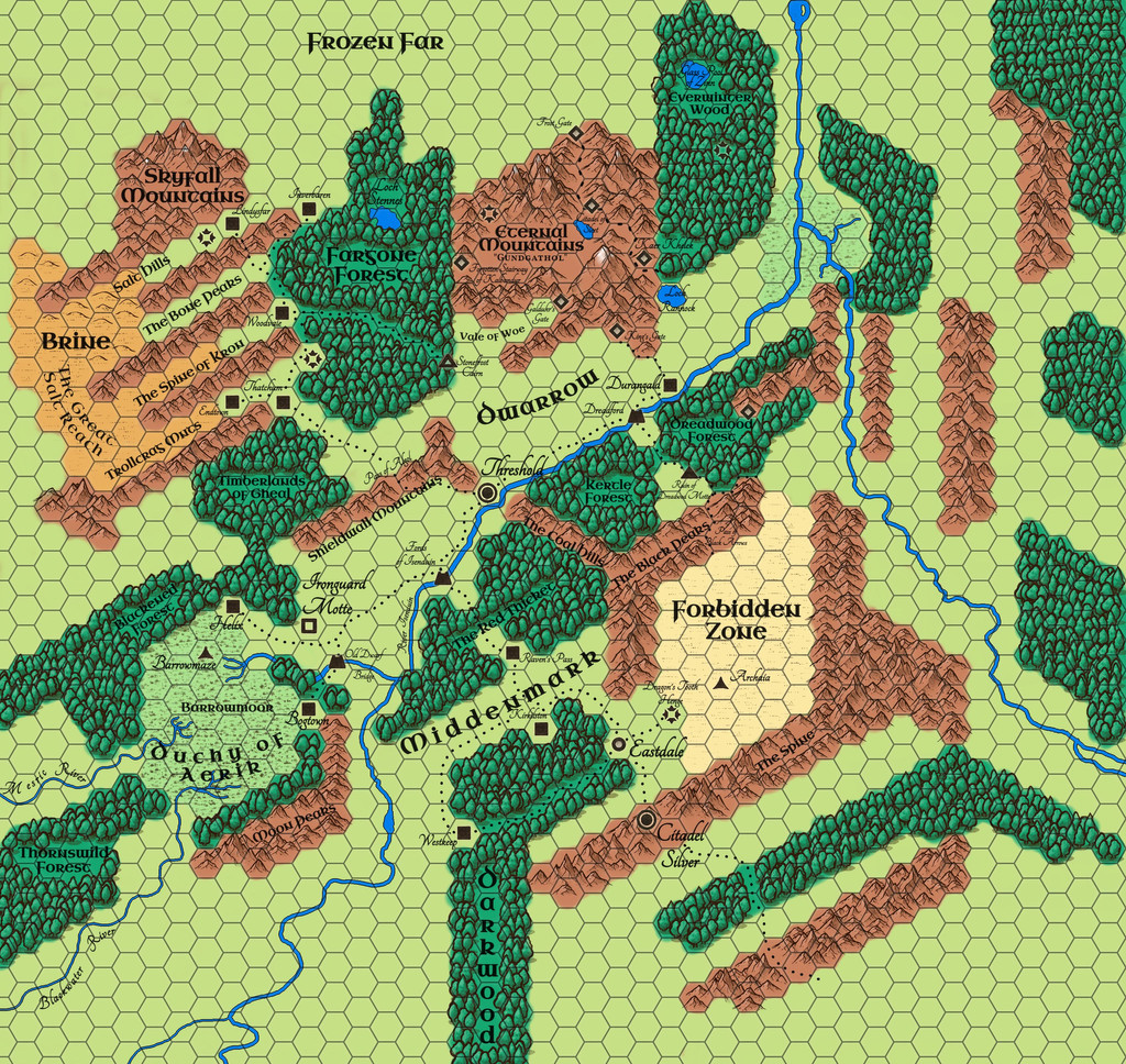 Northern Reaches (Darlene Style) | Inkarnate - Create Fantasy Maps Online