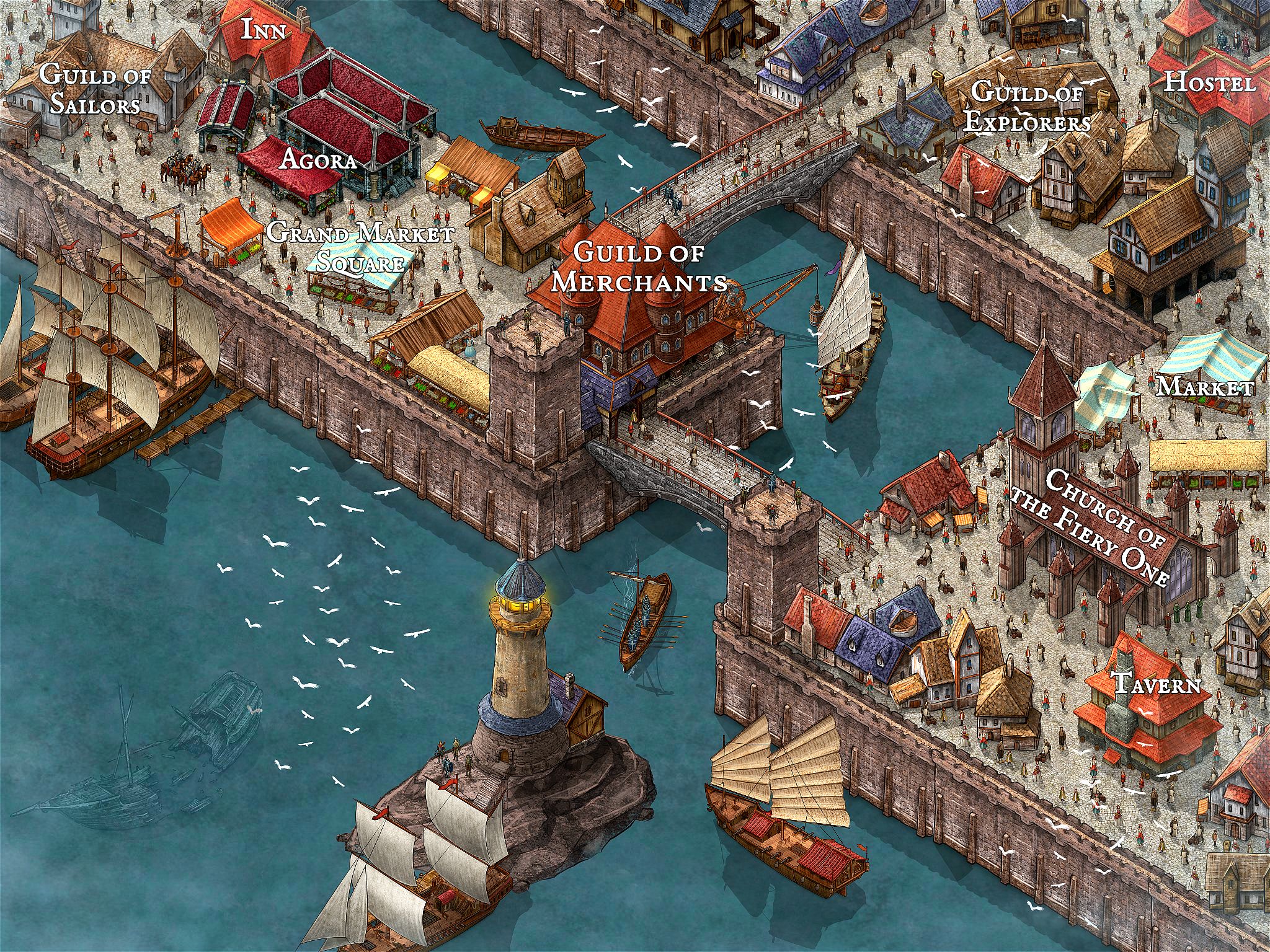 Harbor day | Inkarnate - Create Fantasy Maps Online