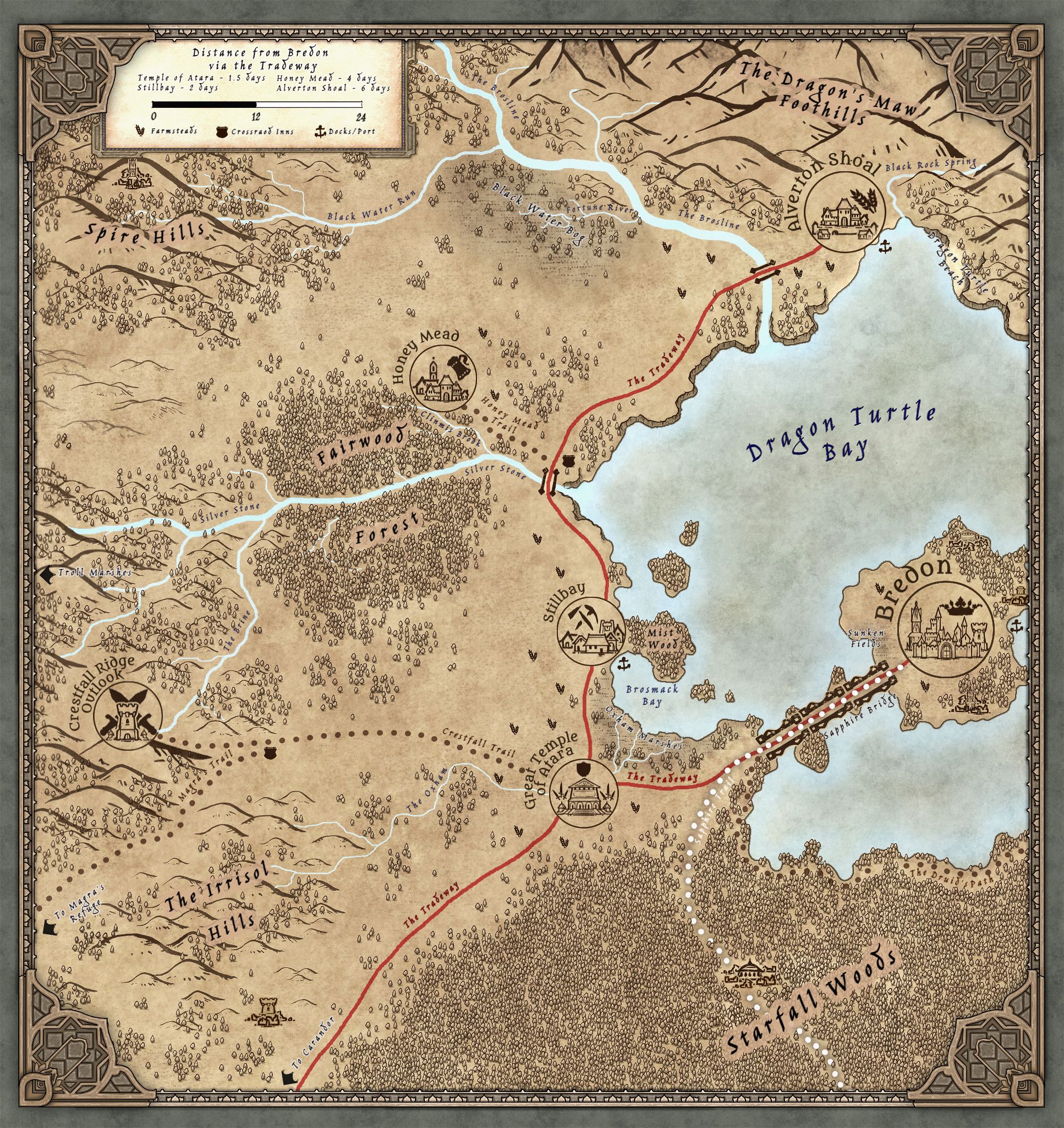 Bredon Regional with border | Inkarnate - Create Fantasy Maps Online