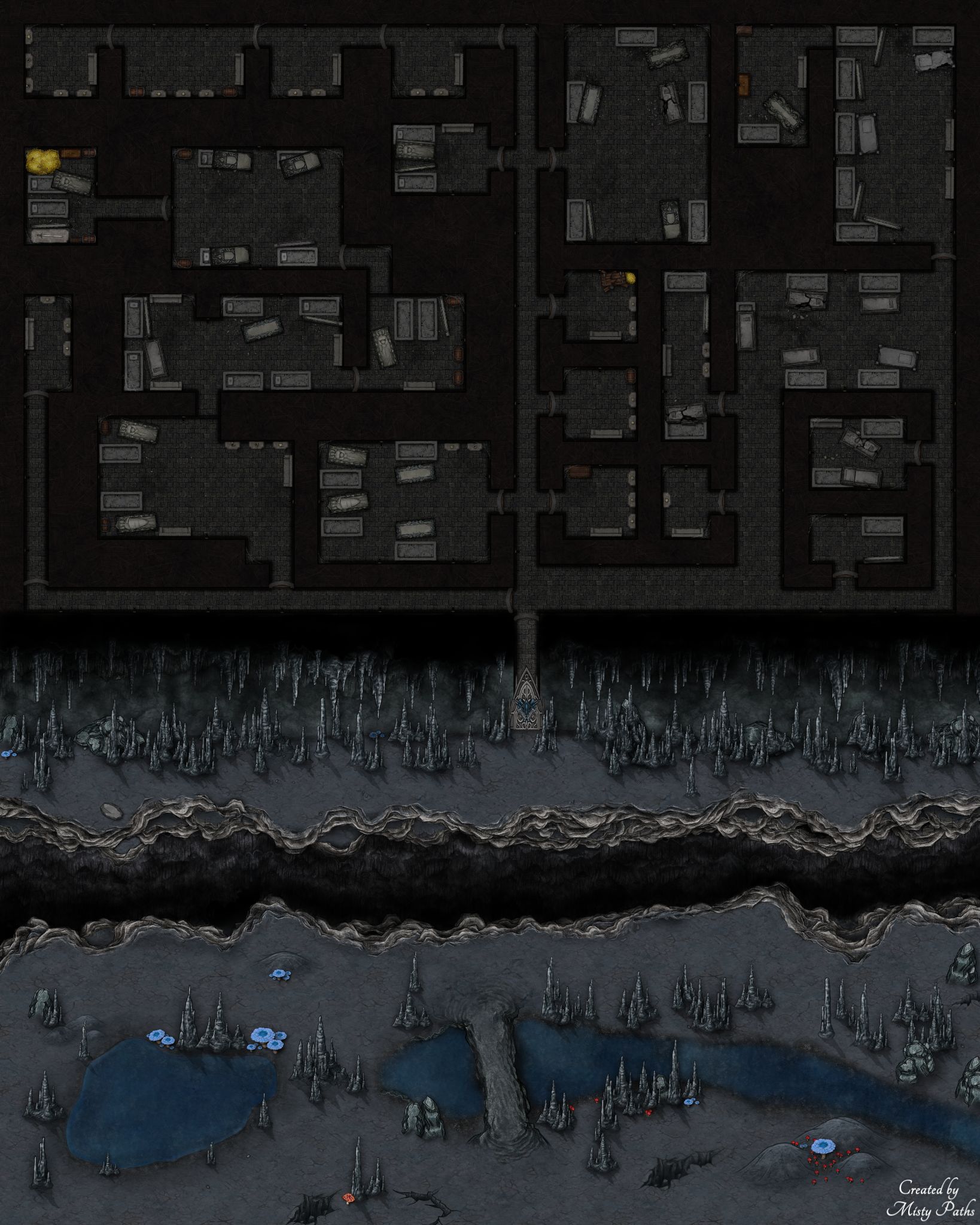 Old Crypt (door shown variant) | Inkarnate - Create Fantasy Maps Online