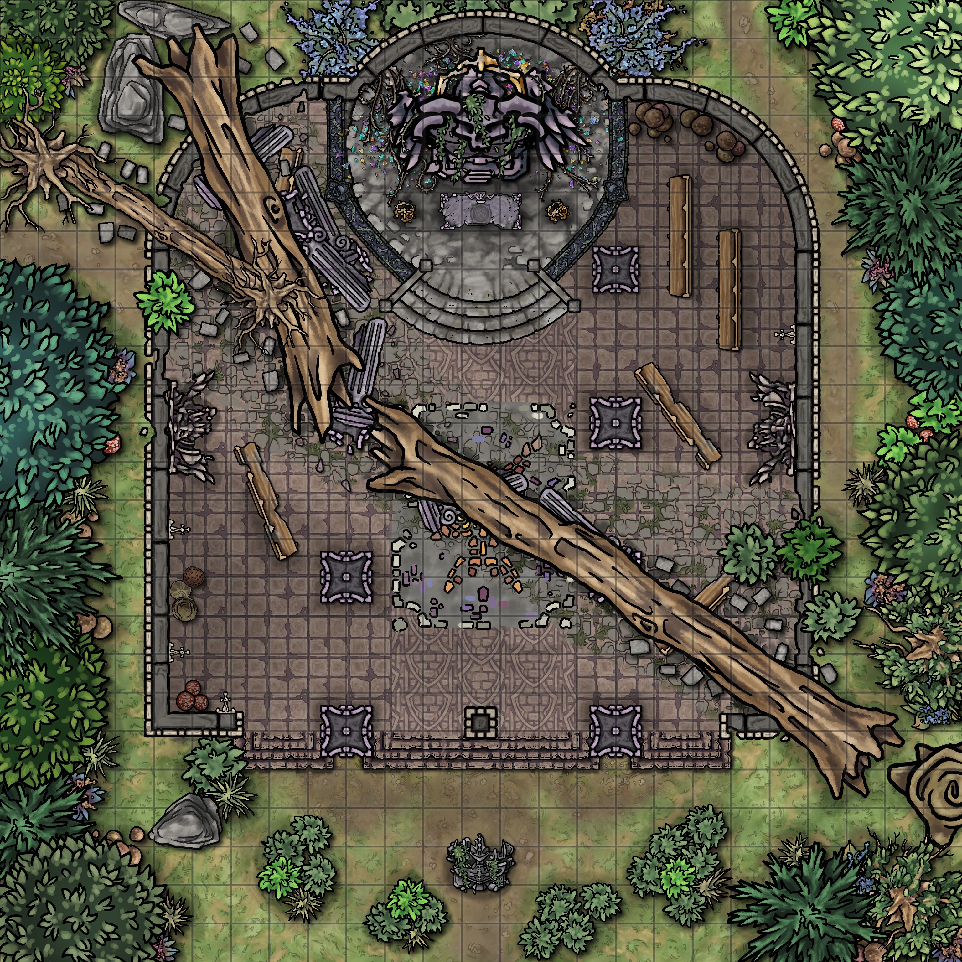 Temple of the Forgotten Demon | Inkarnate - Create Fantasy Maps Online