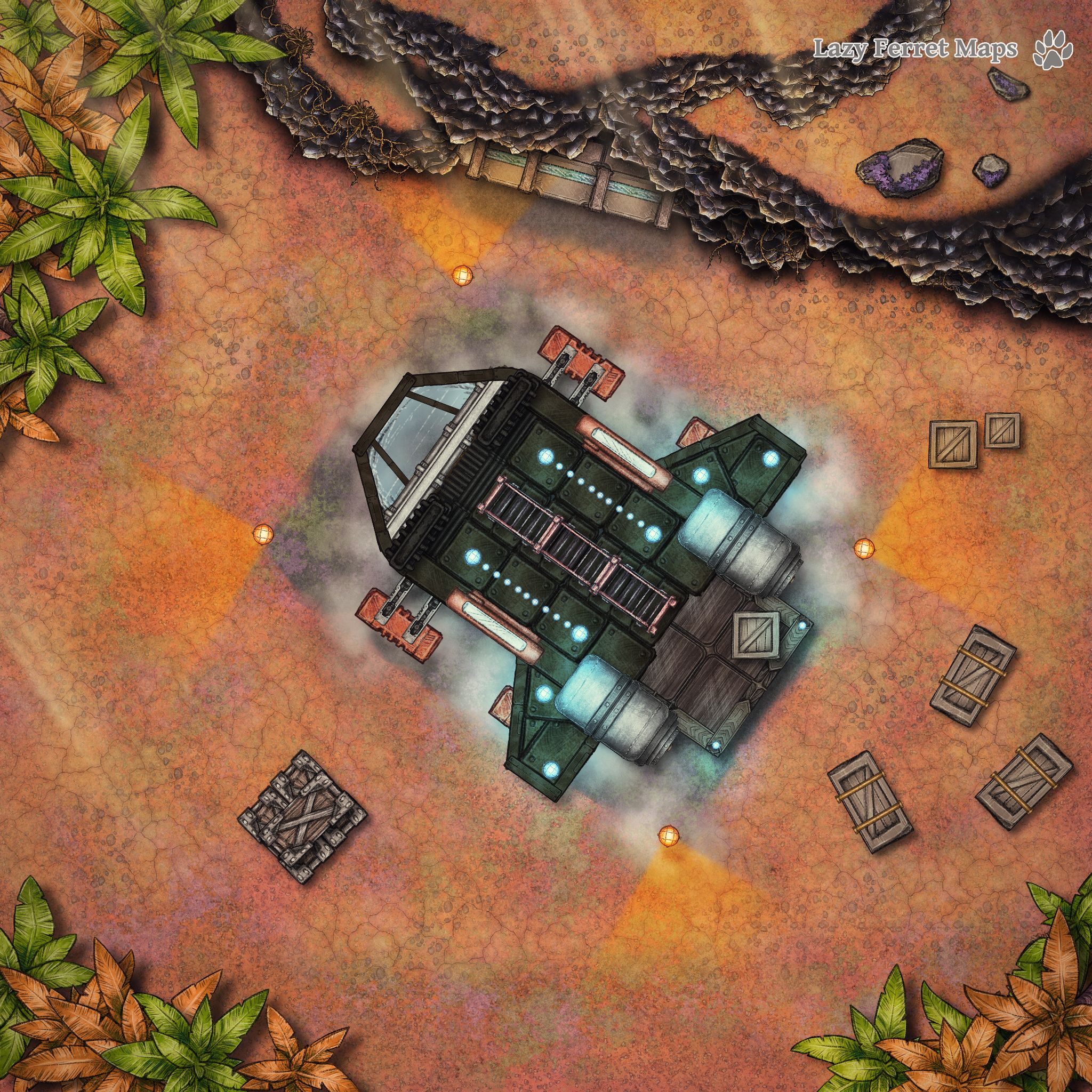 Cargo Spaceship Port (20 x 20) | Inkarnate - Create Fantasy Maps Online