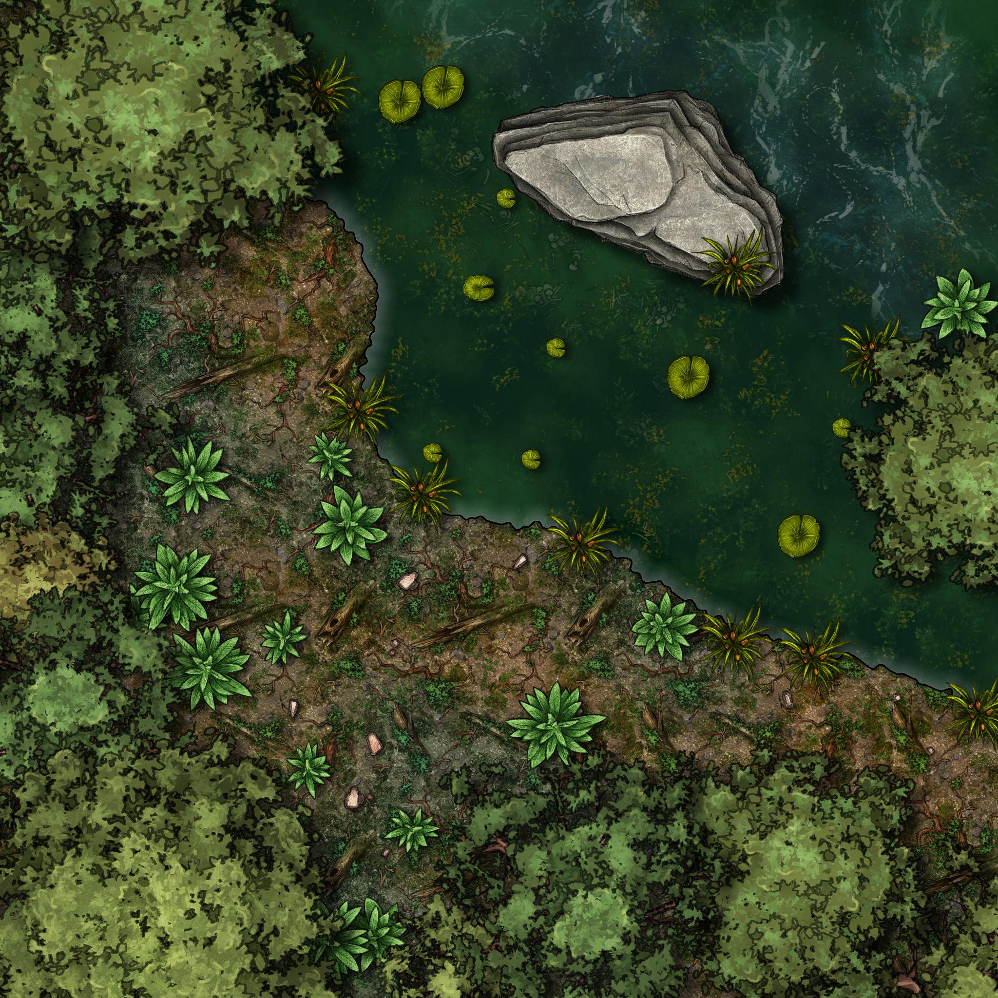 Forest Waterfall | Inkarnate - Create Fantasy Maps Online
