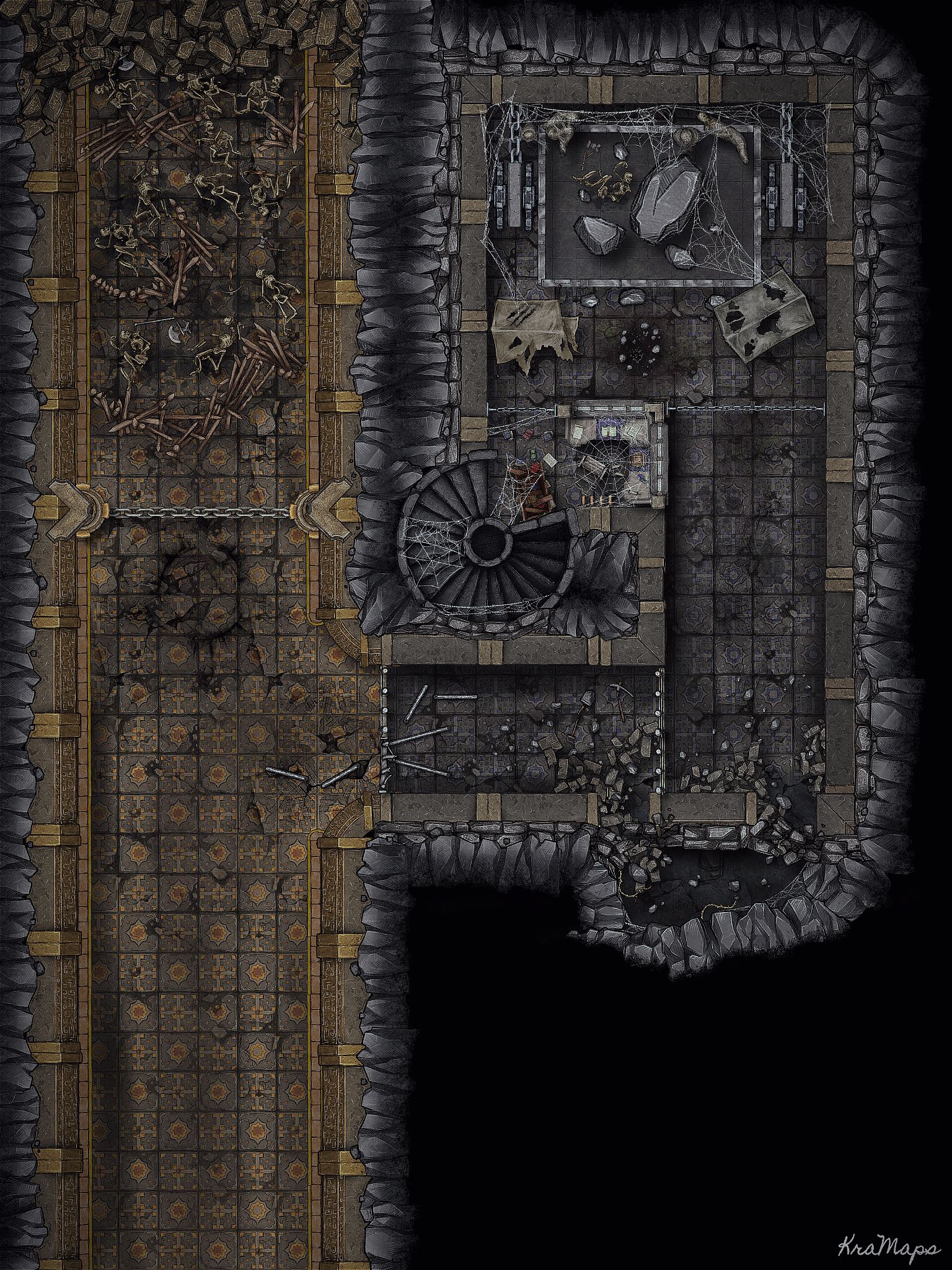 30 x 40 • Abandoned Underground Road & Customs | Inkarnate - Create ...