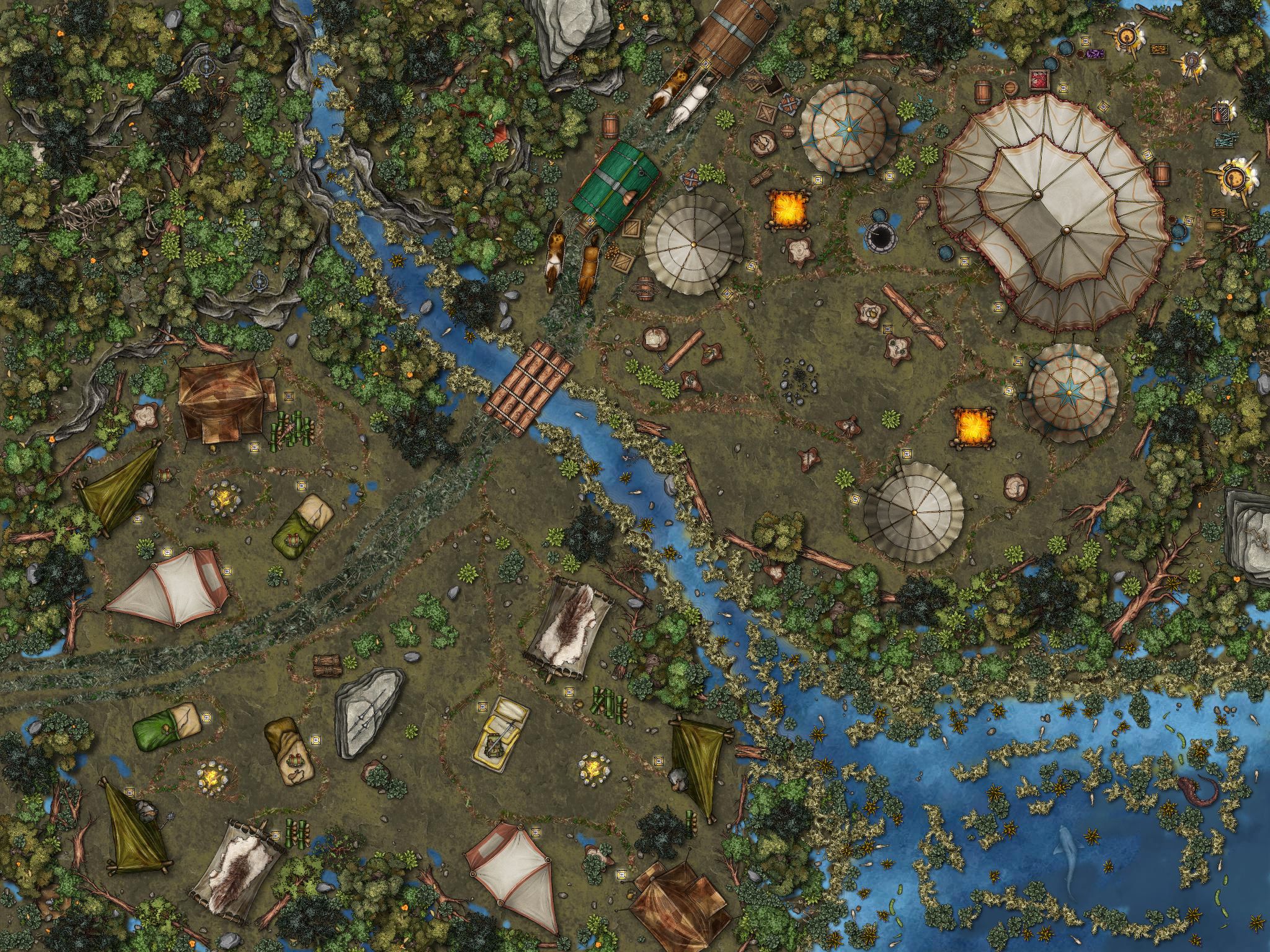 Marsh Camp | Inkarnate - Create Fantasy Maps Online