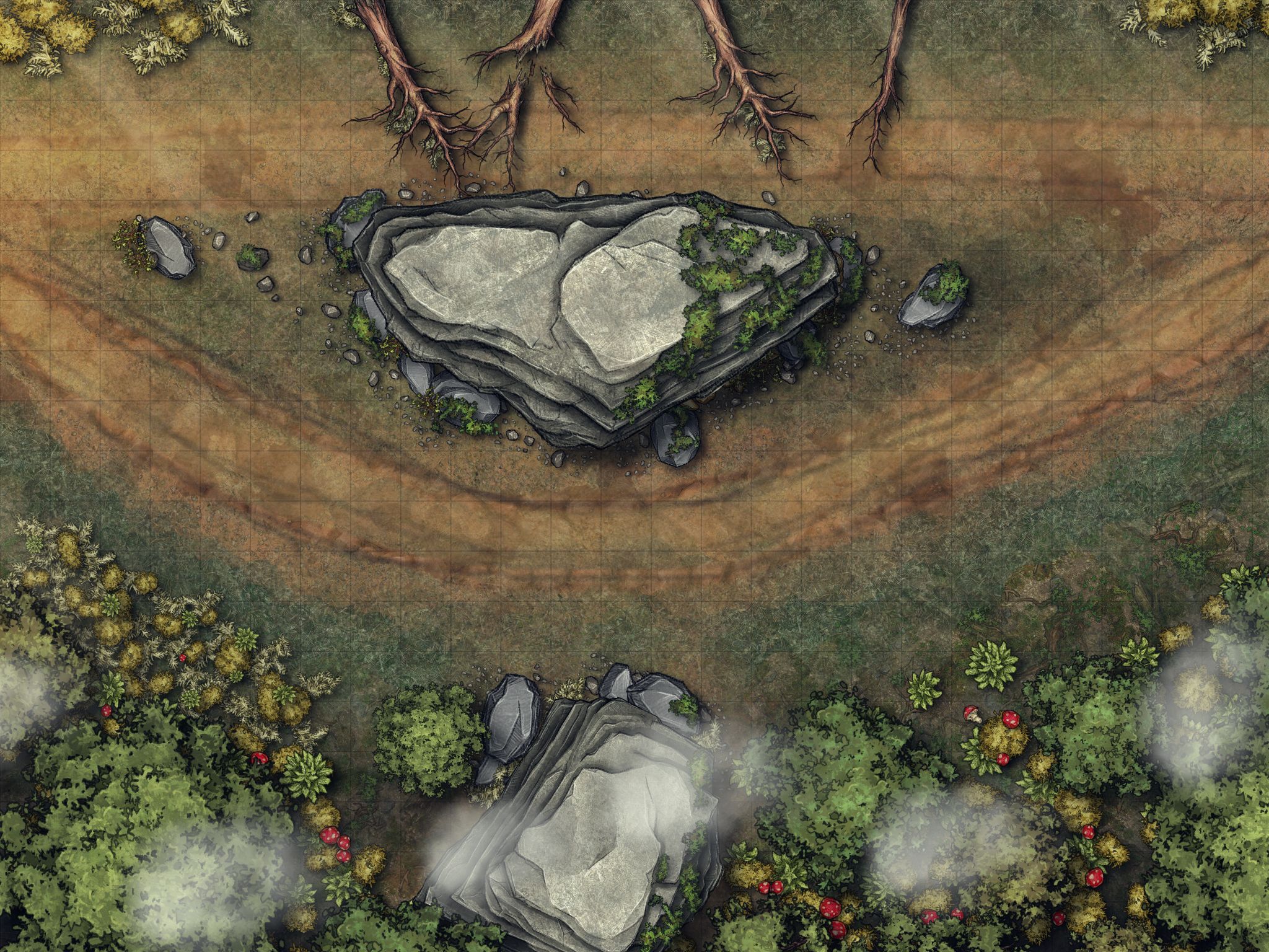 Trees in the Path | Inkarnate - Create Fantasy Maps Online