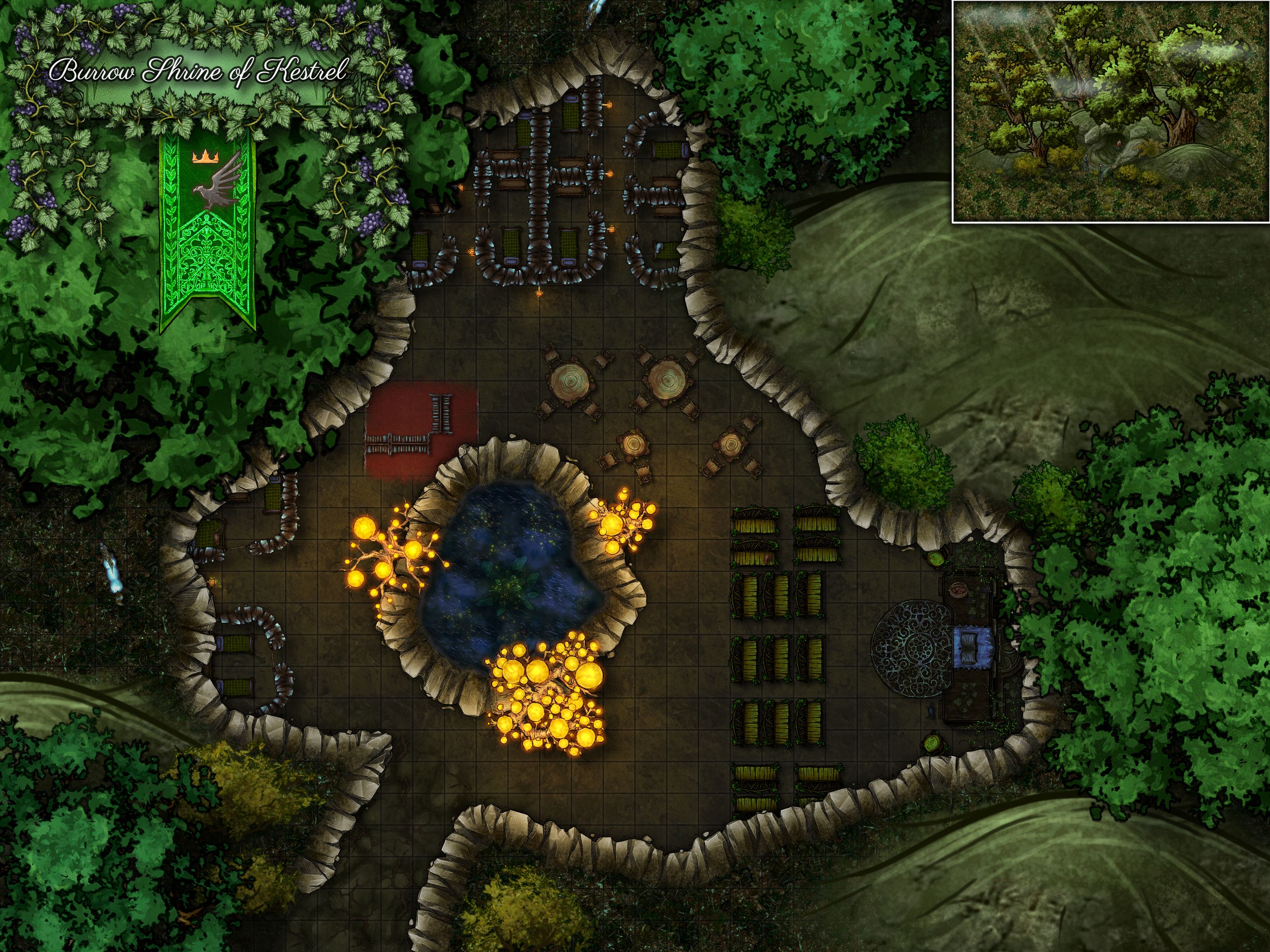 Burrow Shrine of Kestrel | Inkarnate - Create Fantasy Maps Online