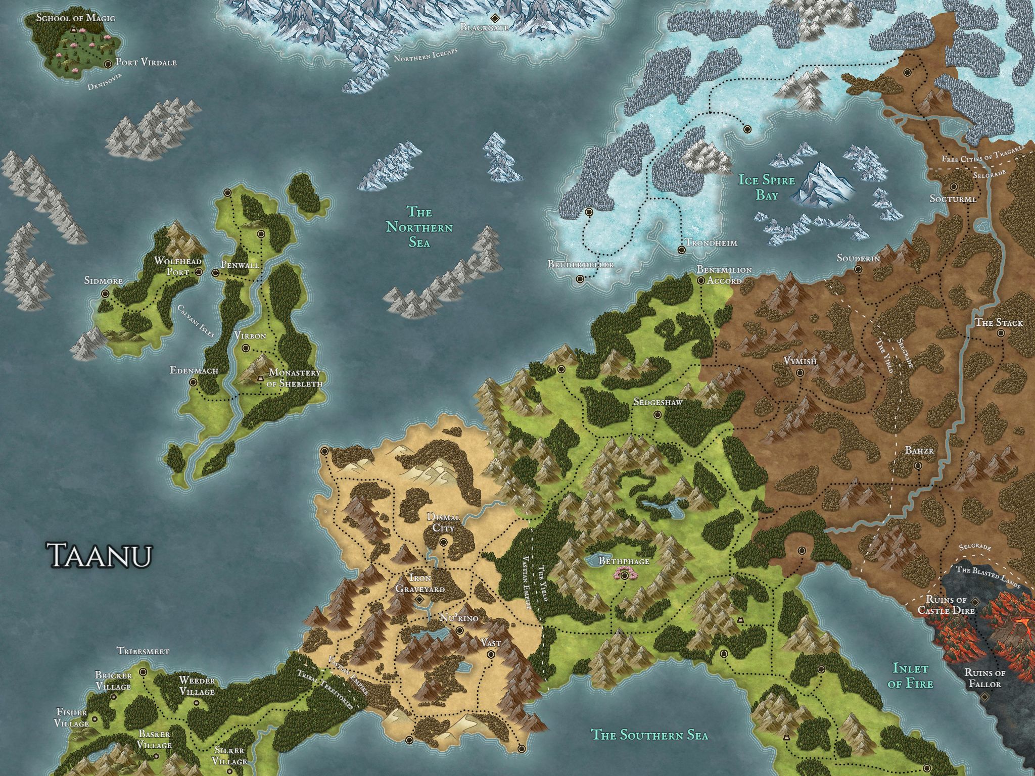 Aftermath World Map (Public Share) | Inkarnate - Create Fantasy Maps Online