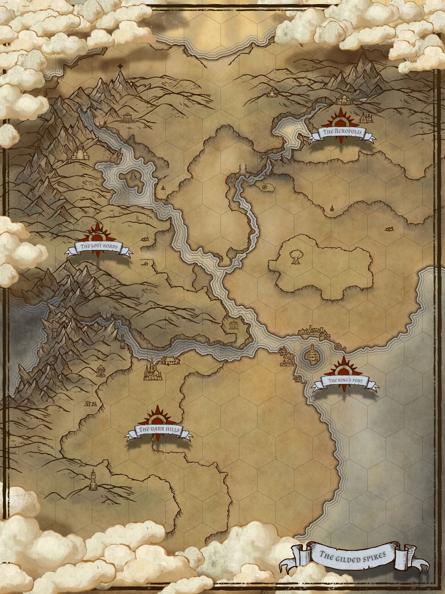 The gilded spikes | Inkarnate - Create Fantasy Maps Online