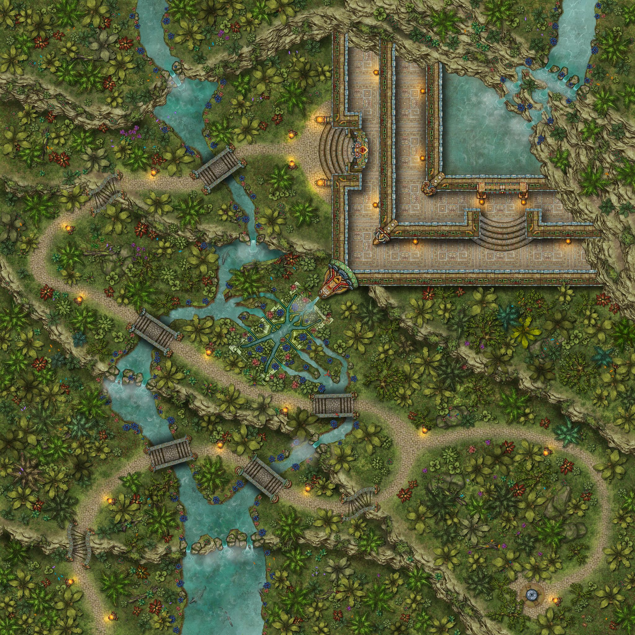 Temple Gardens | Inkarnate - Create Fantasy Maps Online