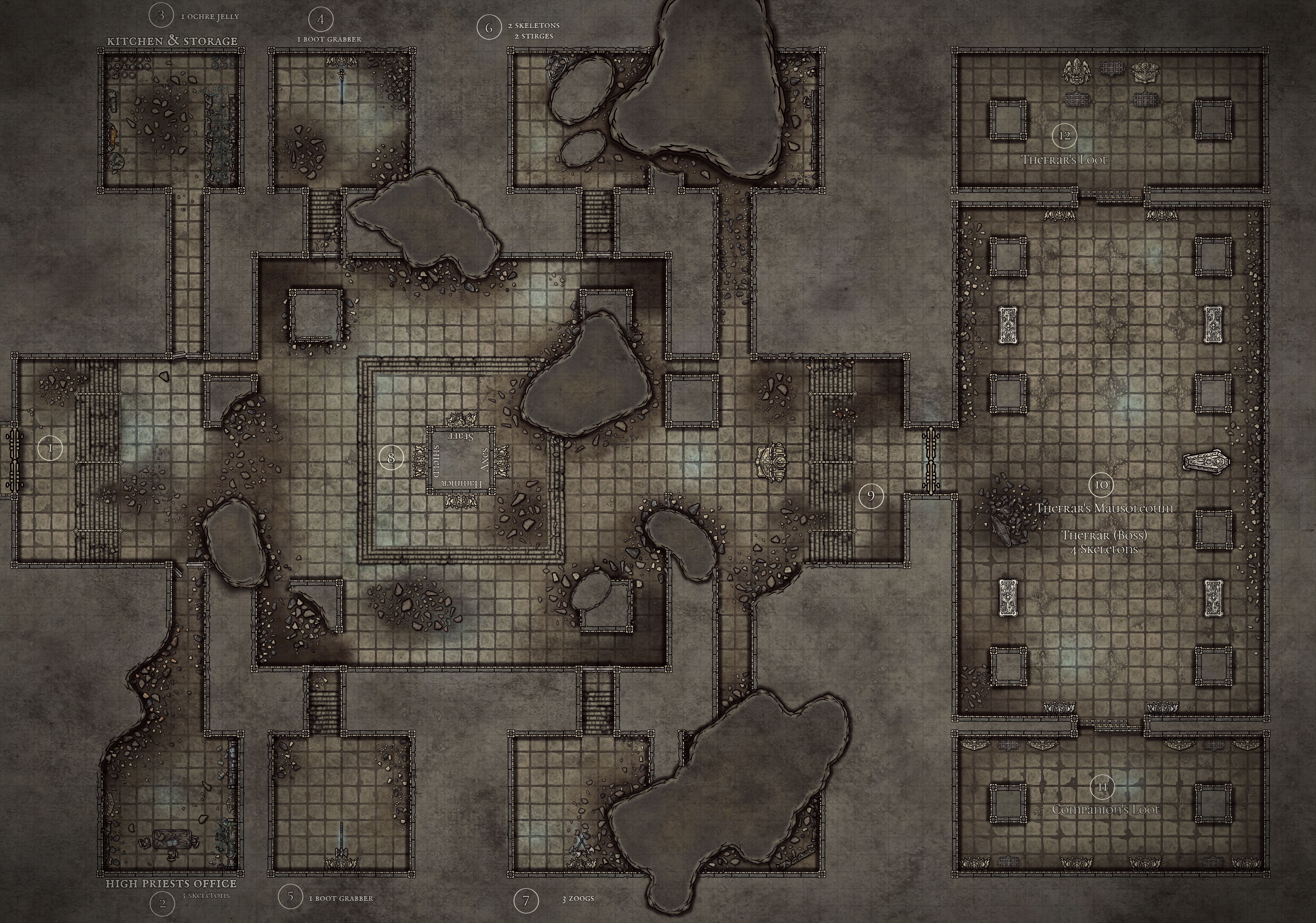 Temple Of Clangeddin Silverbeard DM Version | Inkarnate - Create ...