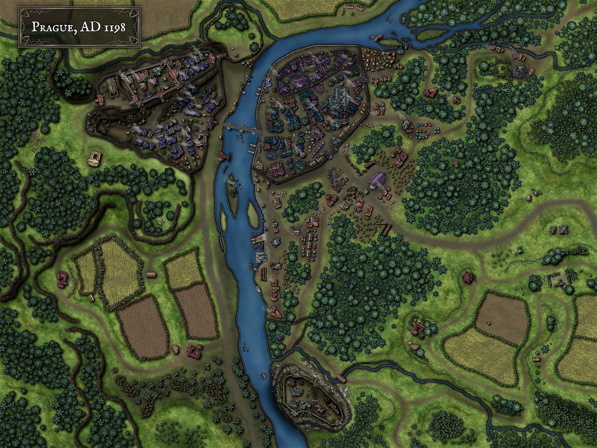 Prague, 1198 | Inkarnate - Create Fantasy Maps Online
