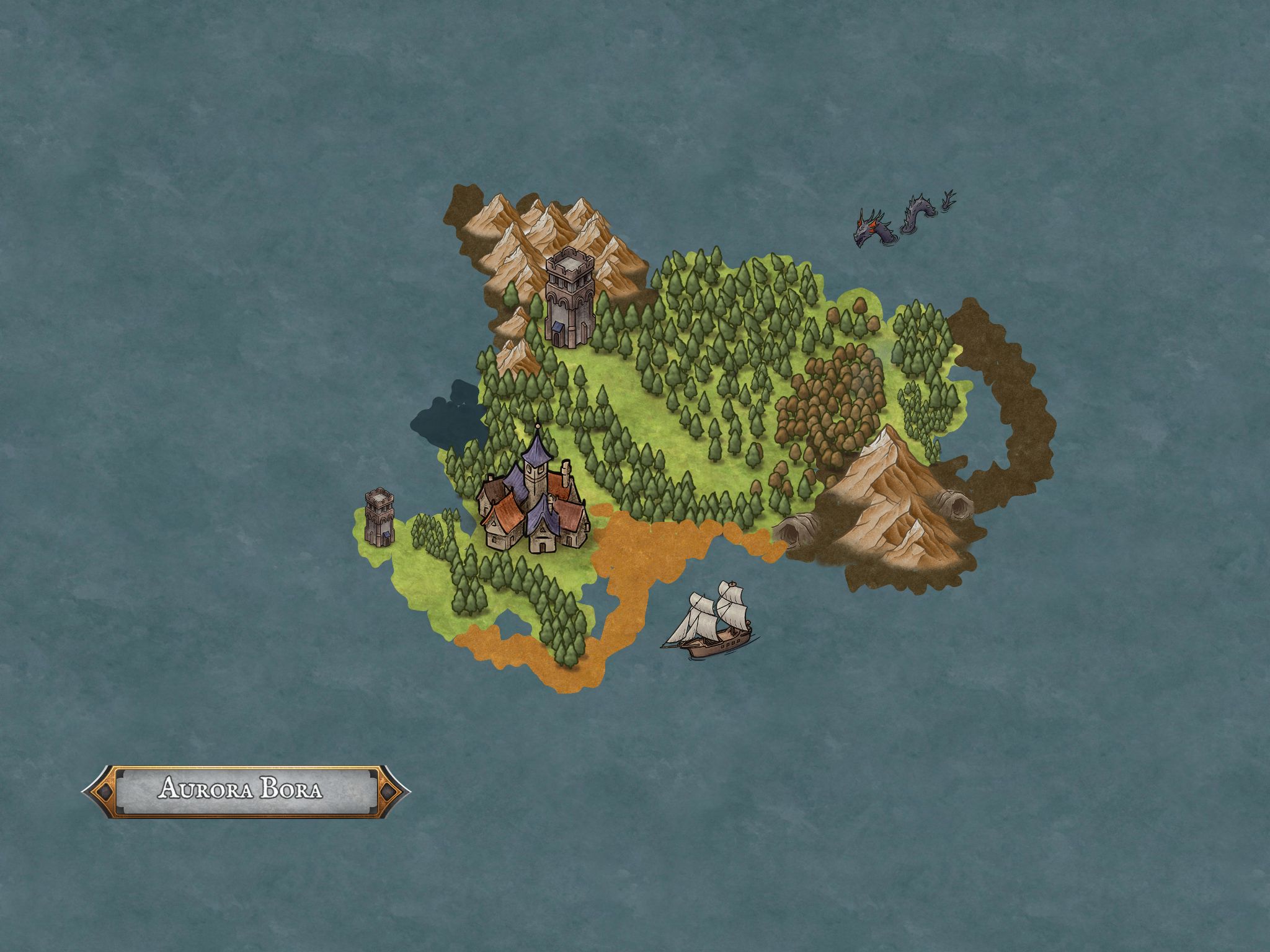 Aurora Bora Island | Inkarnate - Create Fantasy Maps Online