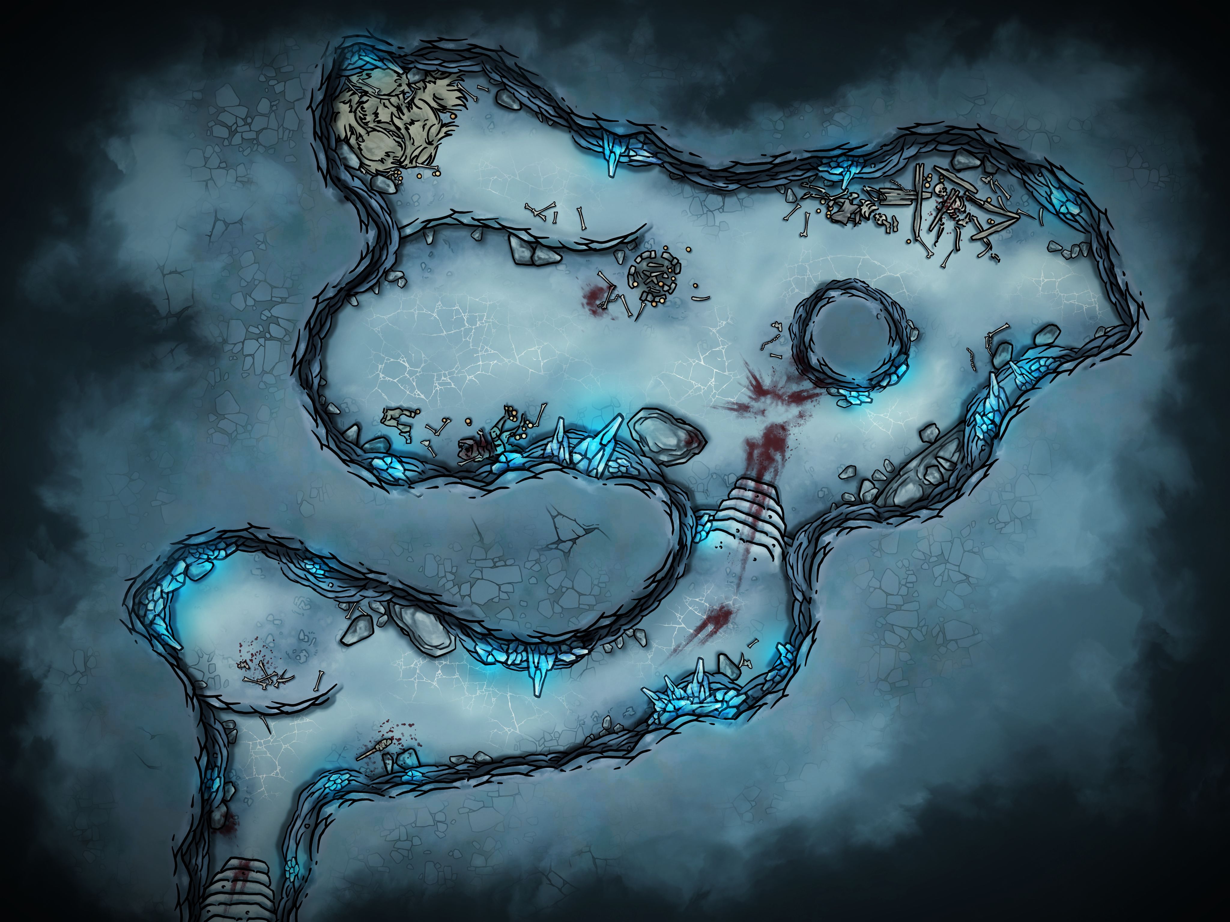 Caverns of the Abominable Snowman | Inkarnate - Create Fantasy Maps Online
