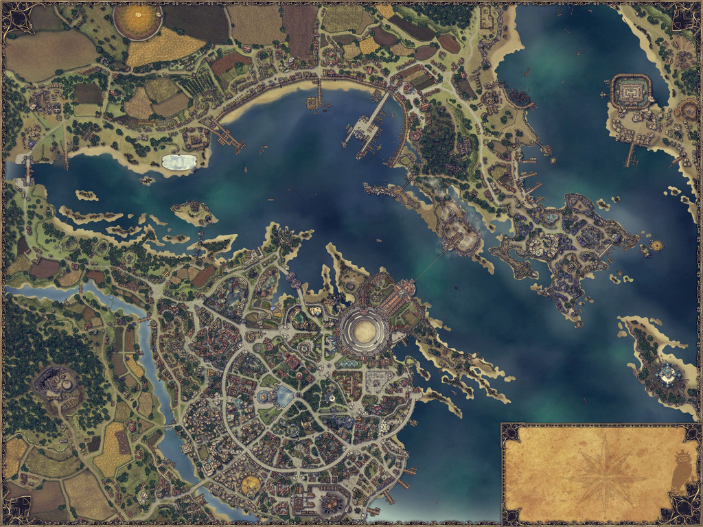 City on the Bay Unnumbered | Inkarnate - Create Fantasy Maps Online