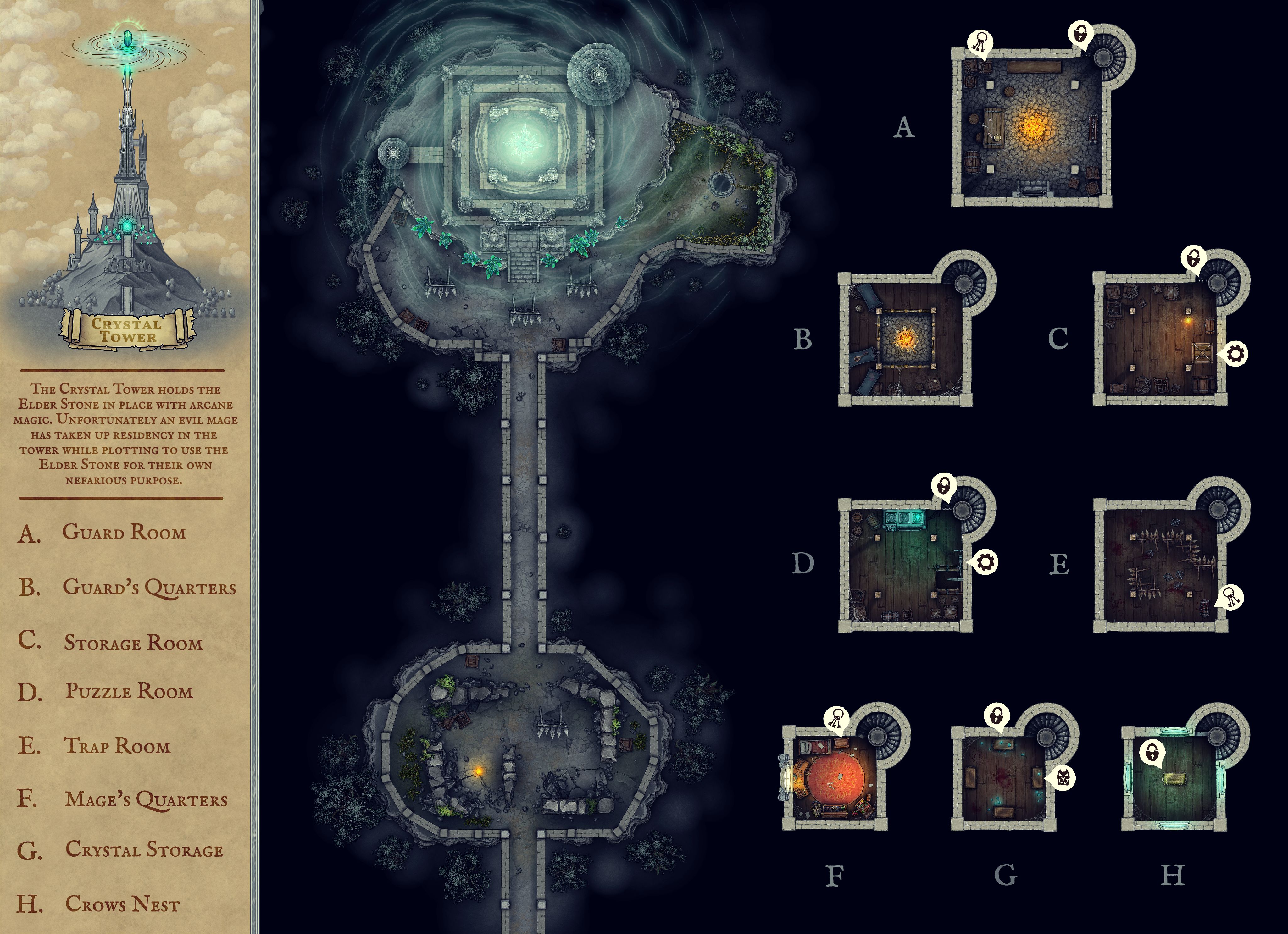 The Crystal Tower | Inkarnate - Create Fantasy Maps Online