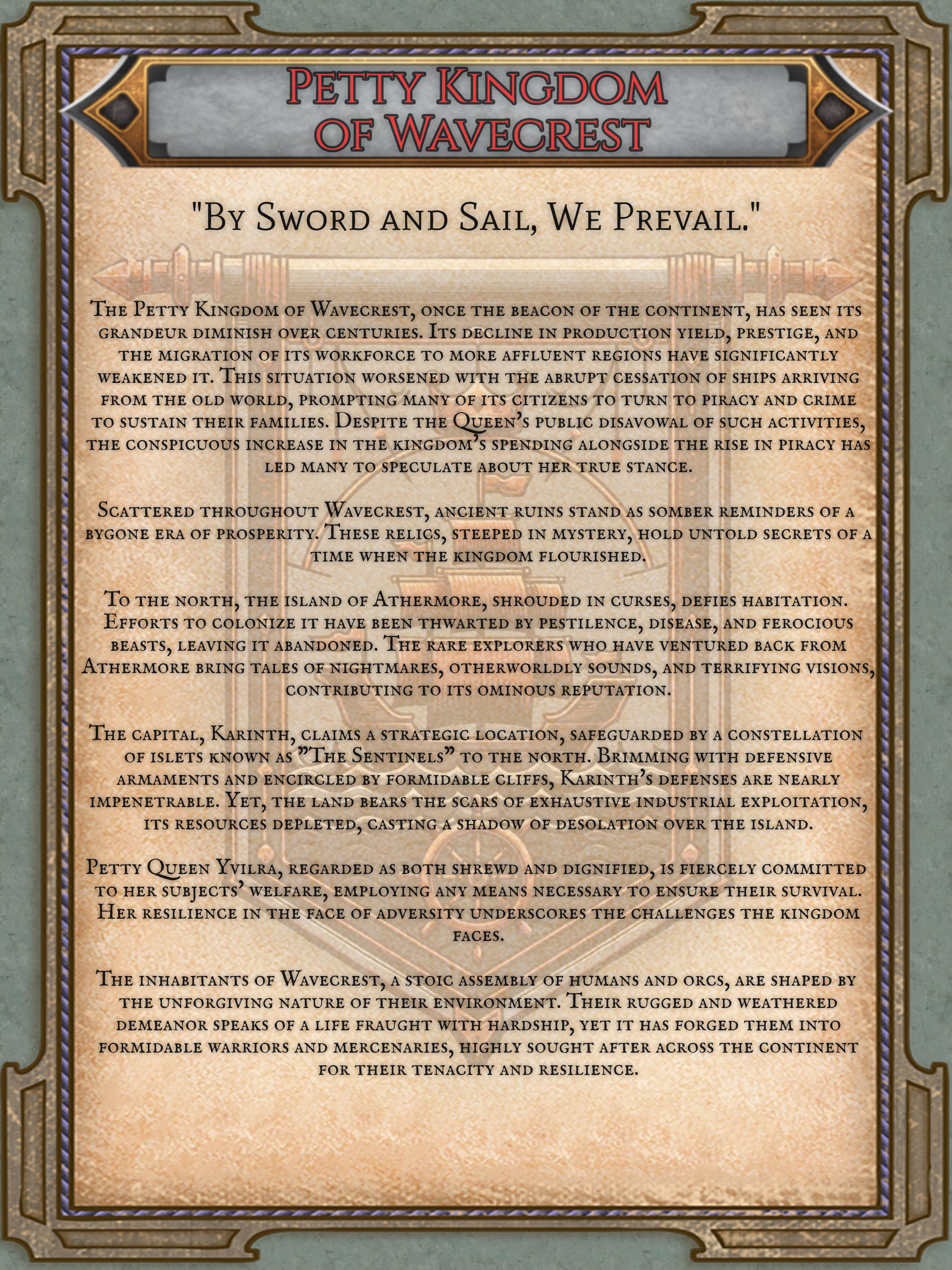 Petty Kingdom of Wavecrest | Inkarnate - Create Fantasy Maps Online