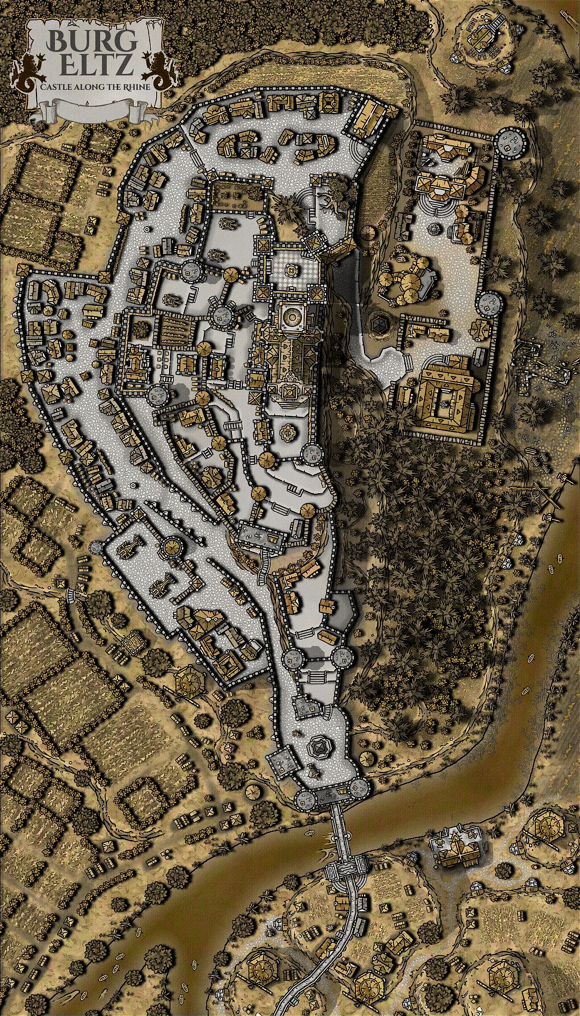 Burg Eltz: Castle along the Rhine | Inkarnate - Create Fantasy Maps Online