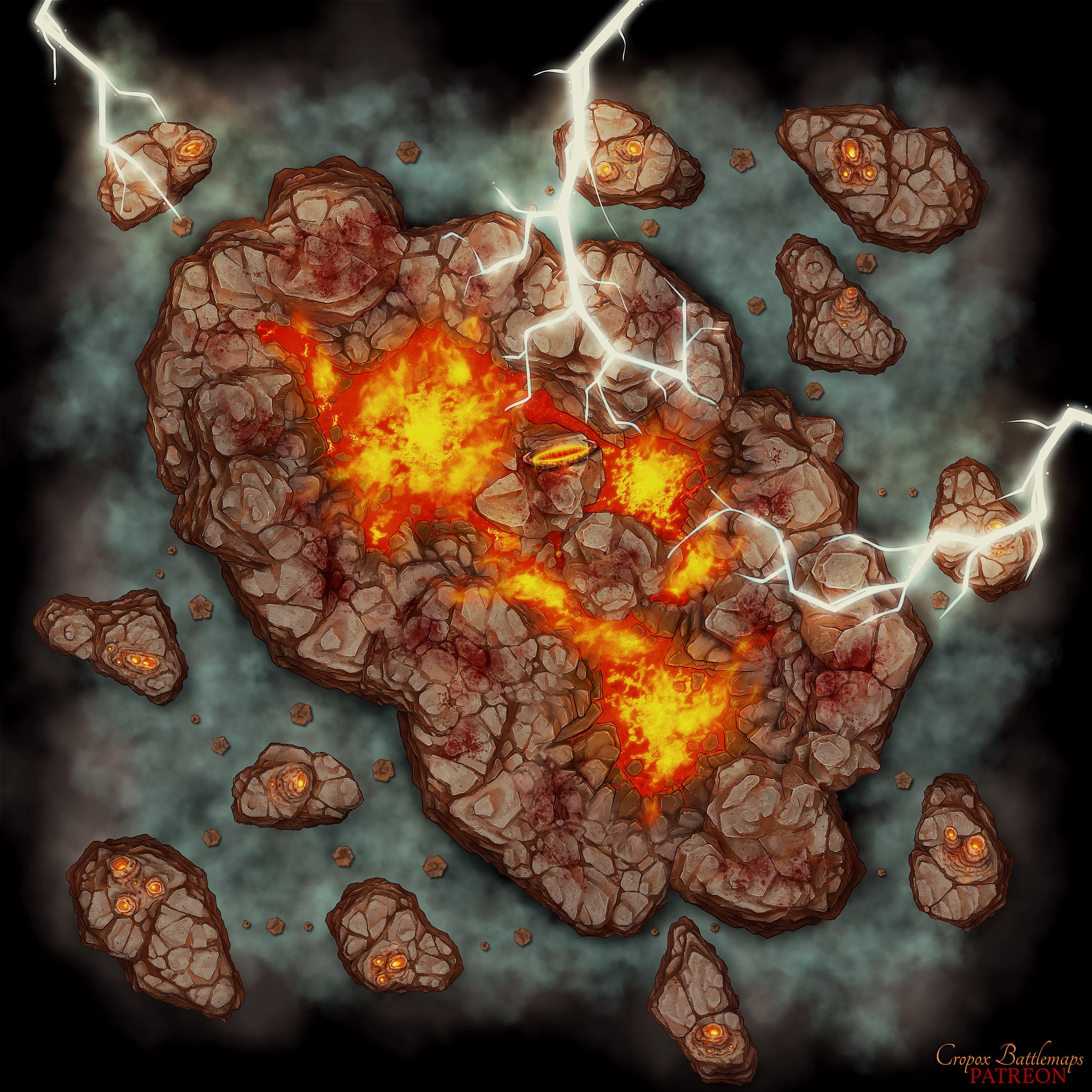 Lava Pocket Plane 40x40 | Inkarnate - Create Fantasy Maps Online