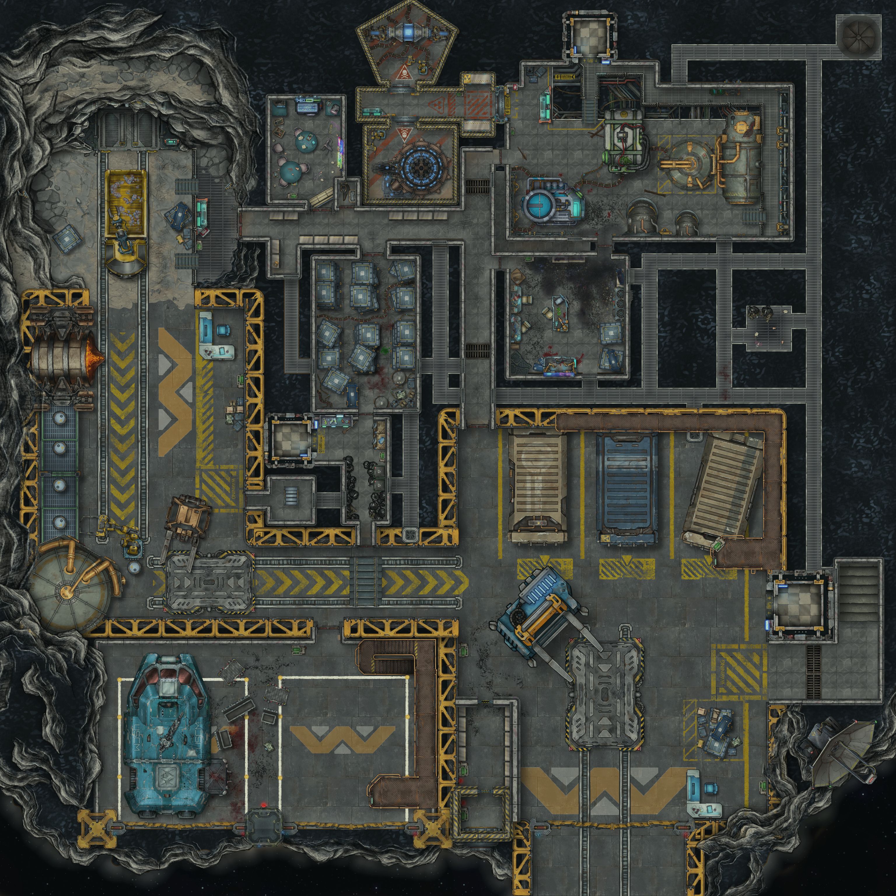 Space-horror - Asteroïd Station (Level 0) | Inkarnate - Create Fantasy ...