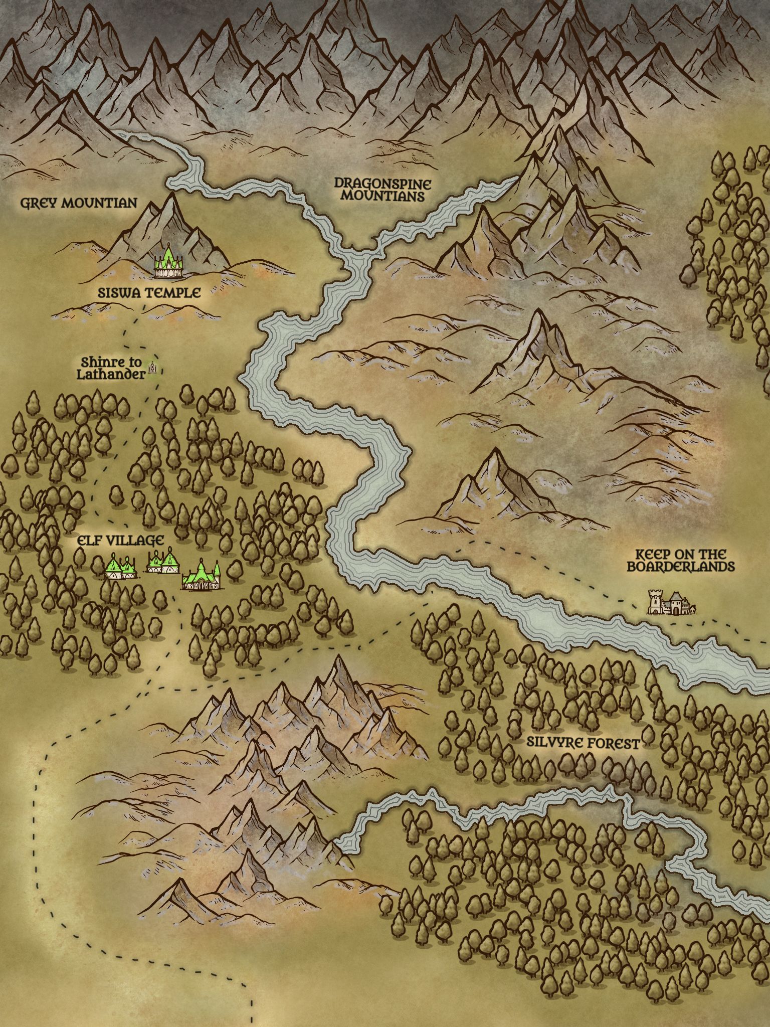 RAHASIA / KEEP ON THE BOARDERLANDS WEST | Inkarnate - Create Fantasy ...