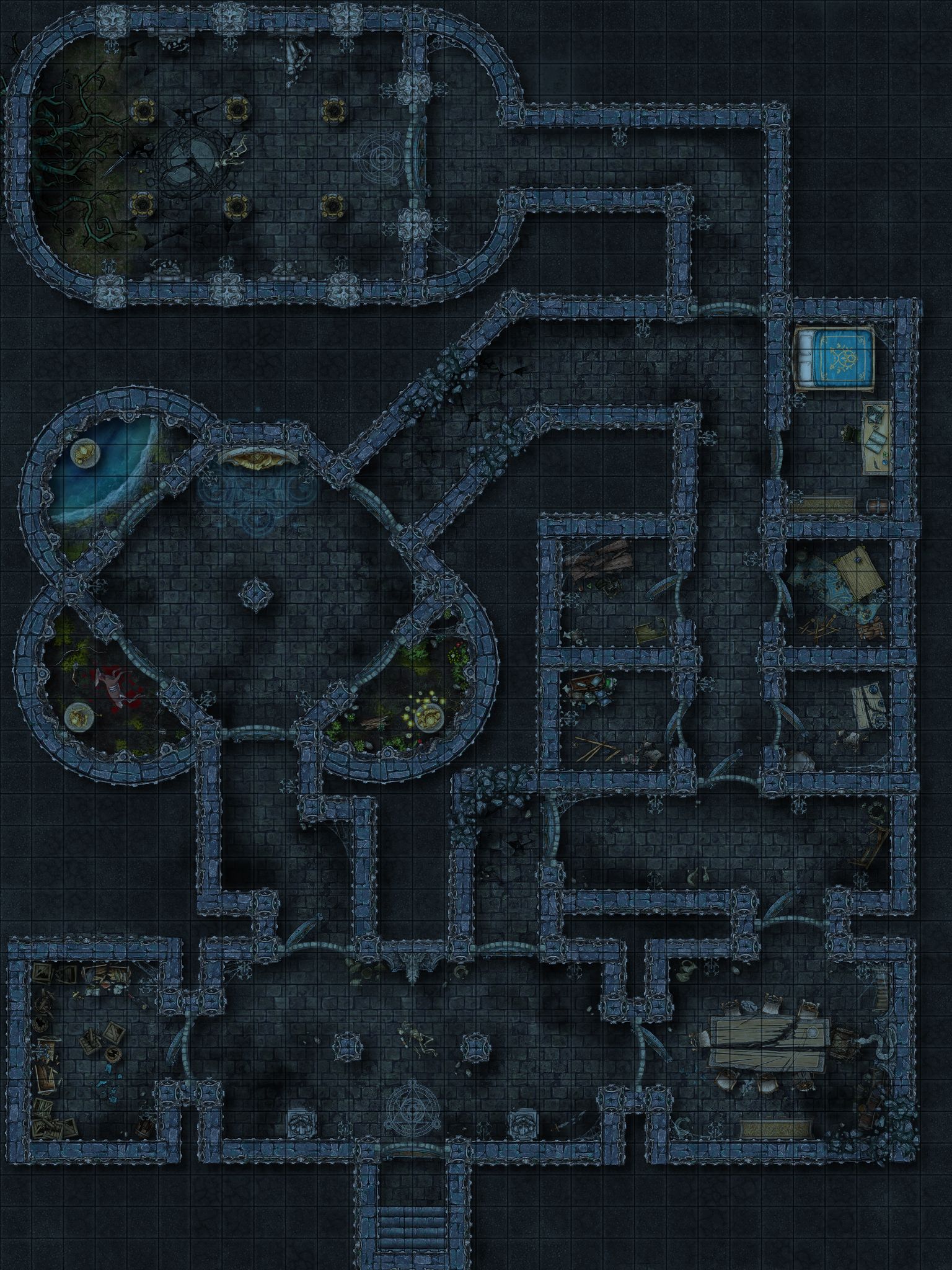 Cursed elven temple | Inkarnate - Create Fantasy Maps Online