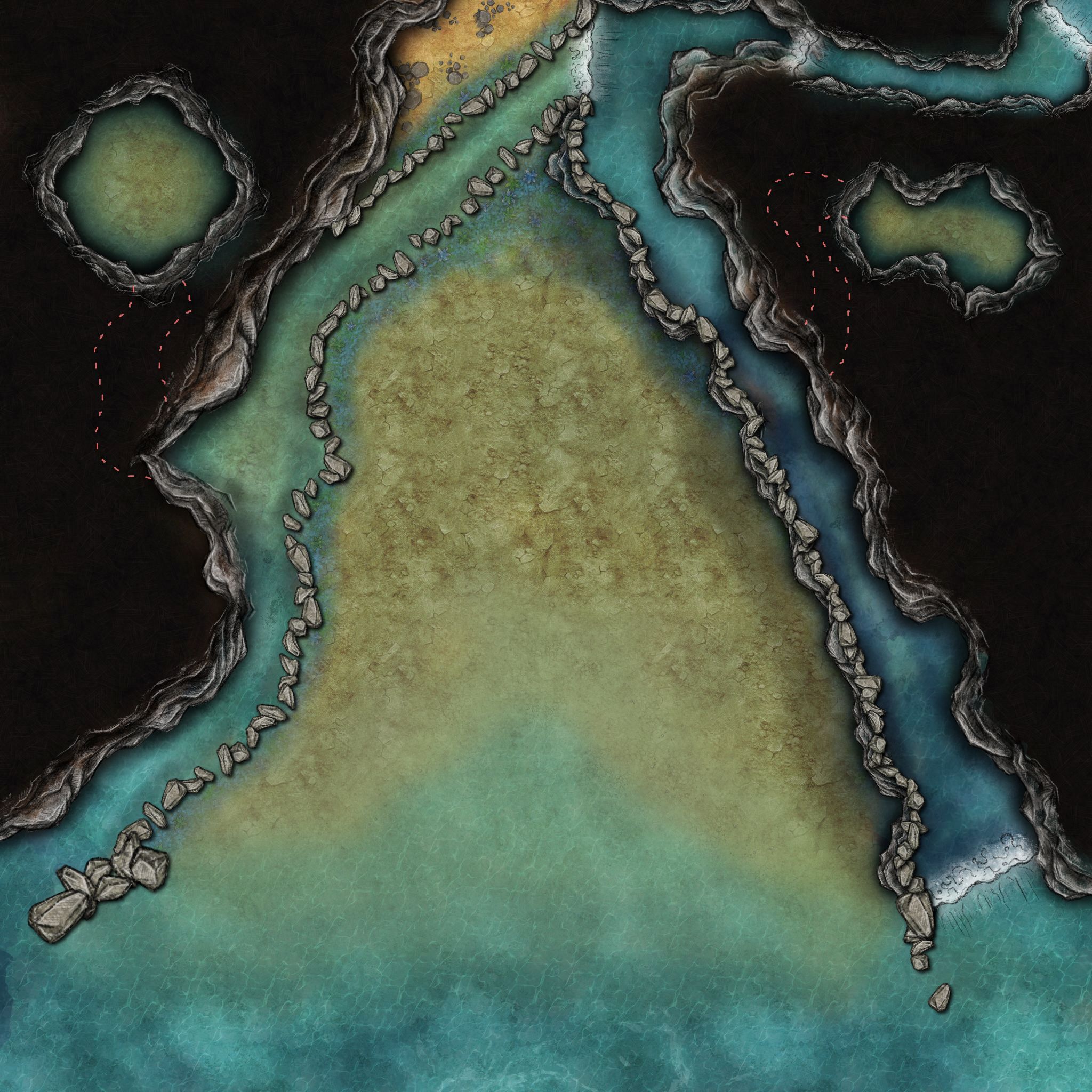 Sea Cave or Cavern | Inkarnate - Create Fantasy Maps Online