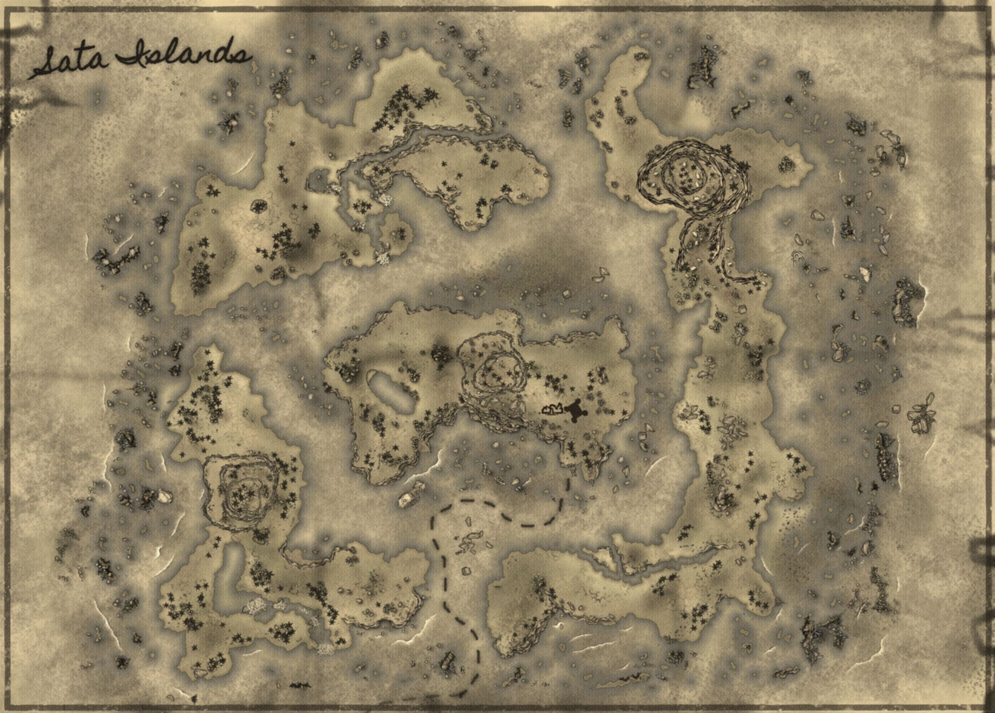 Sata Islands - Parchment Map | Inkarnate - Create Fantasy Maps Online