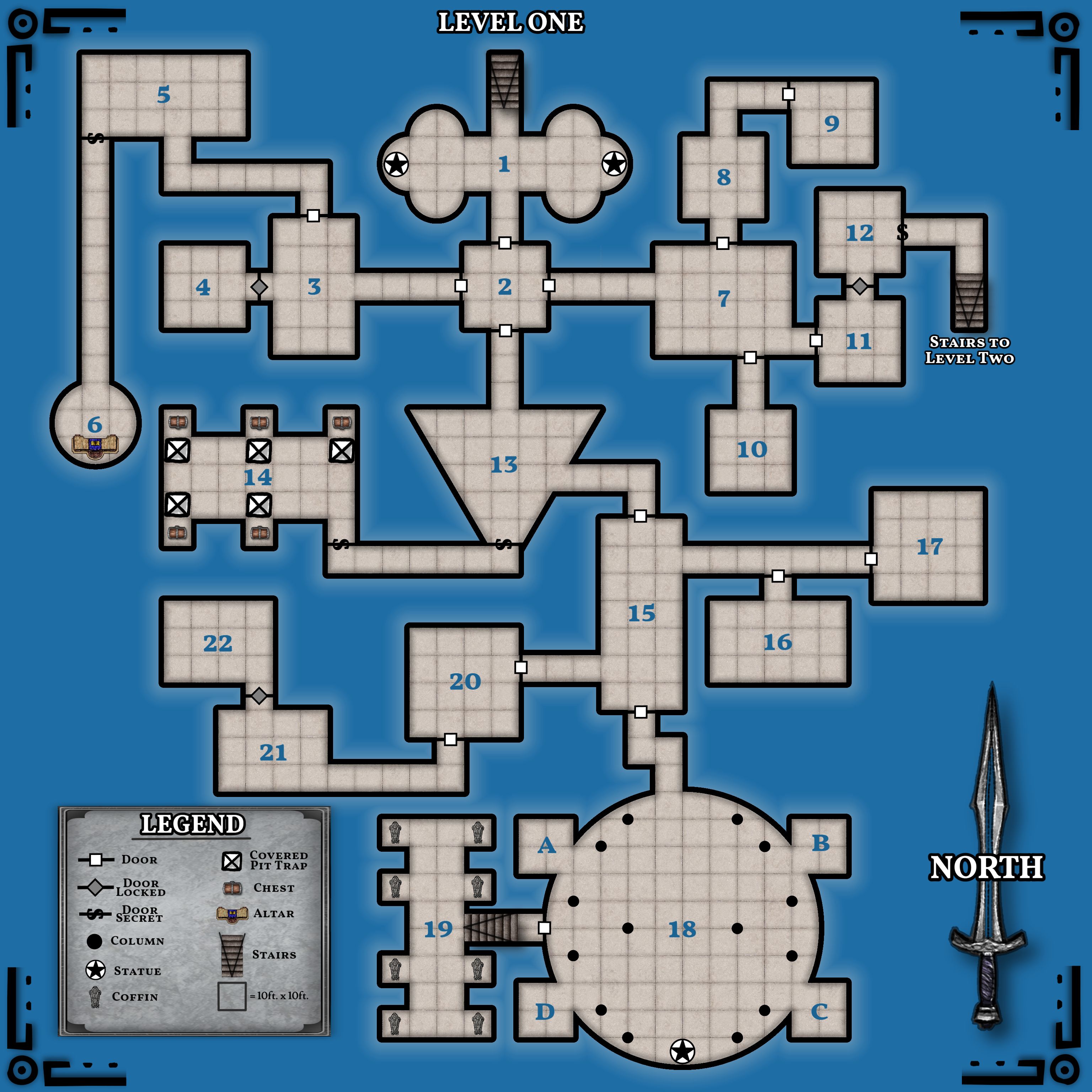 Blue Dungeon DM | Inkarnate - Create Fantasy Maps Online