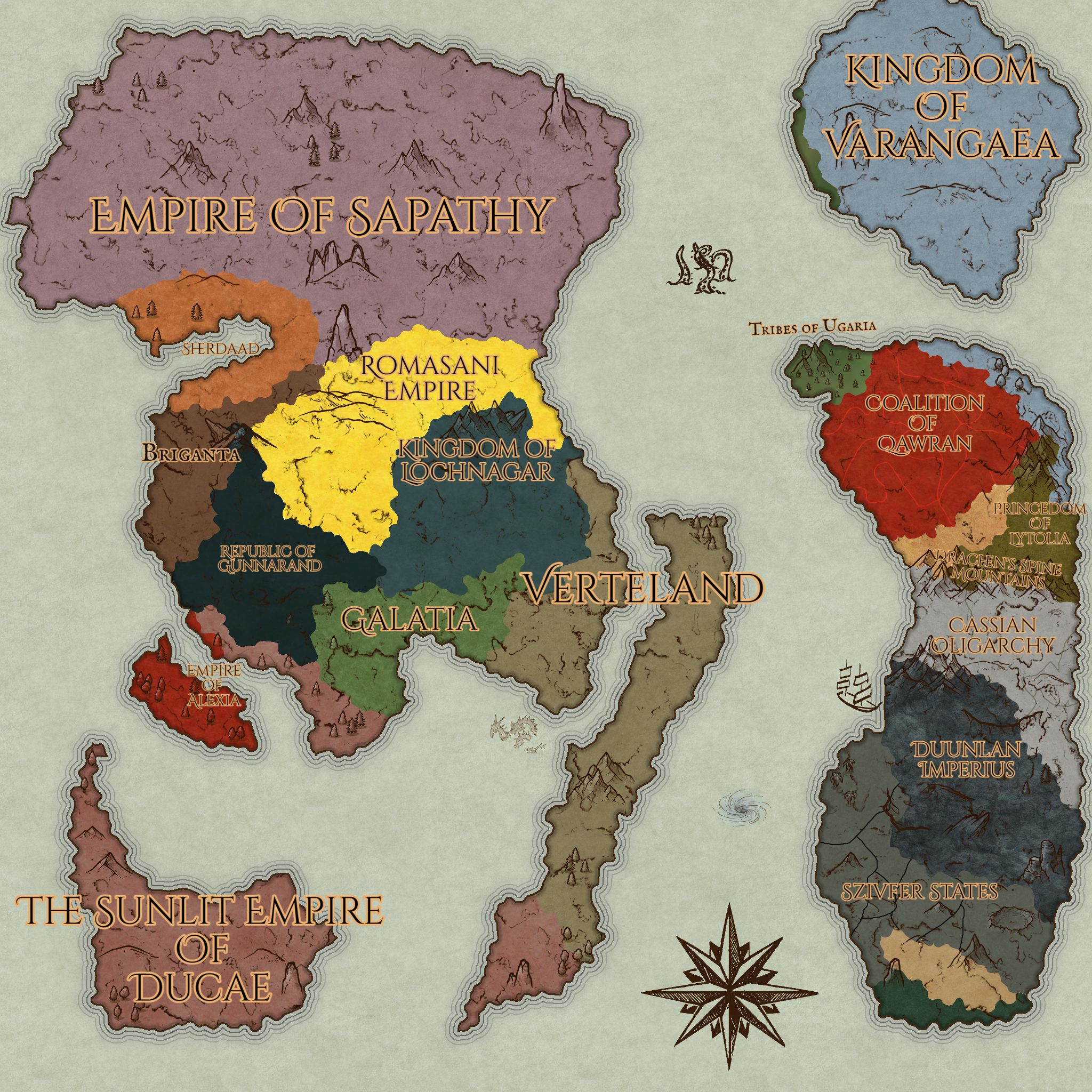 Empire of Sapthy Contest | Inkarnate - Create Fantasy Maps Online