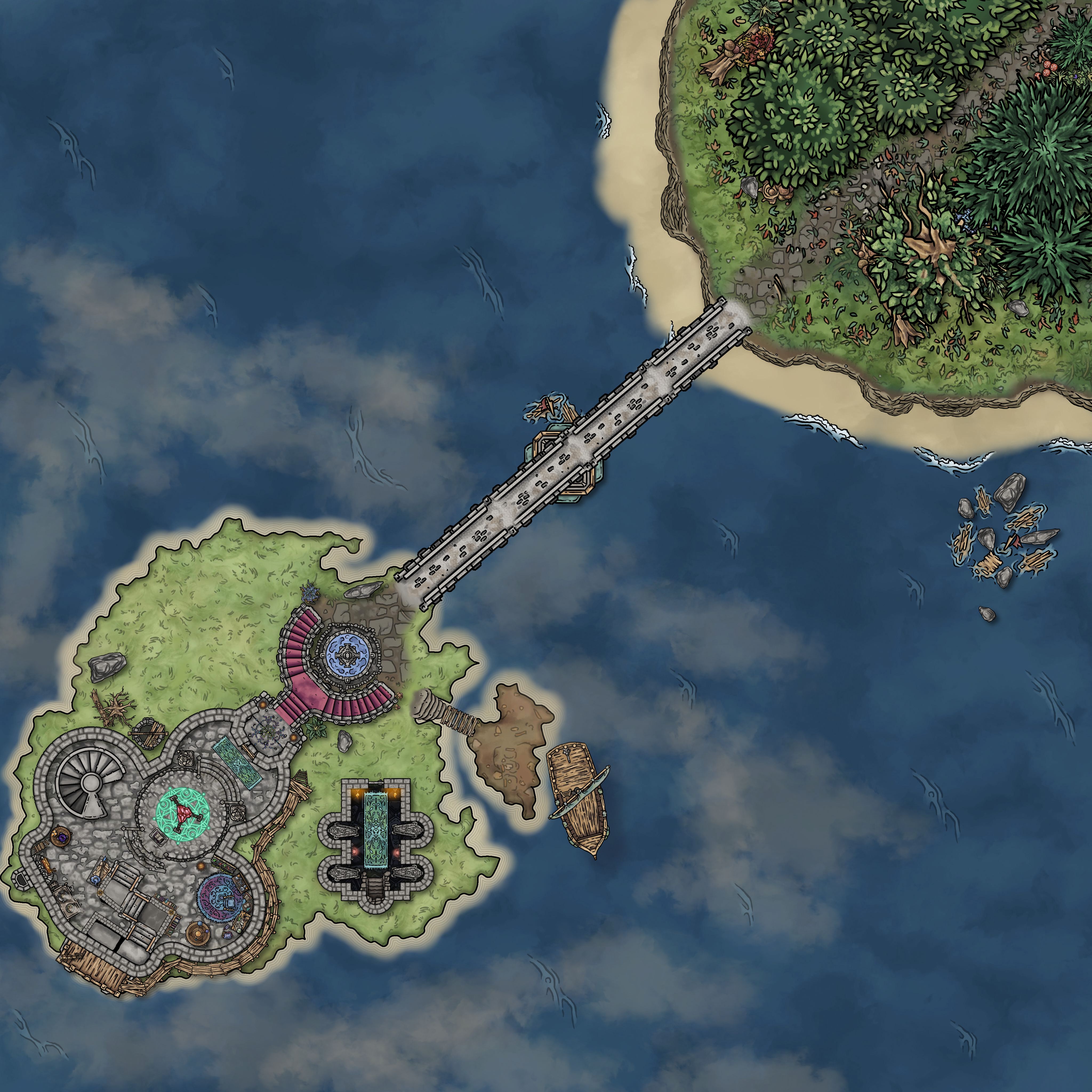Wizard Tower on the Sea | Inkarnate - Create Fantasy Maps Online