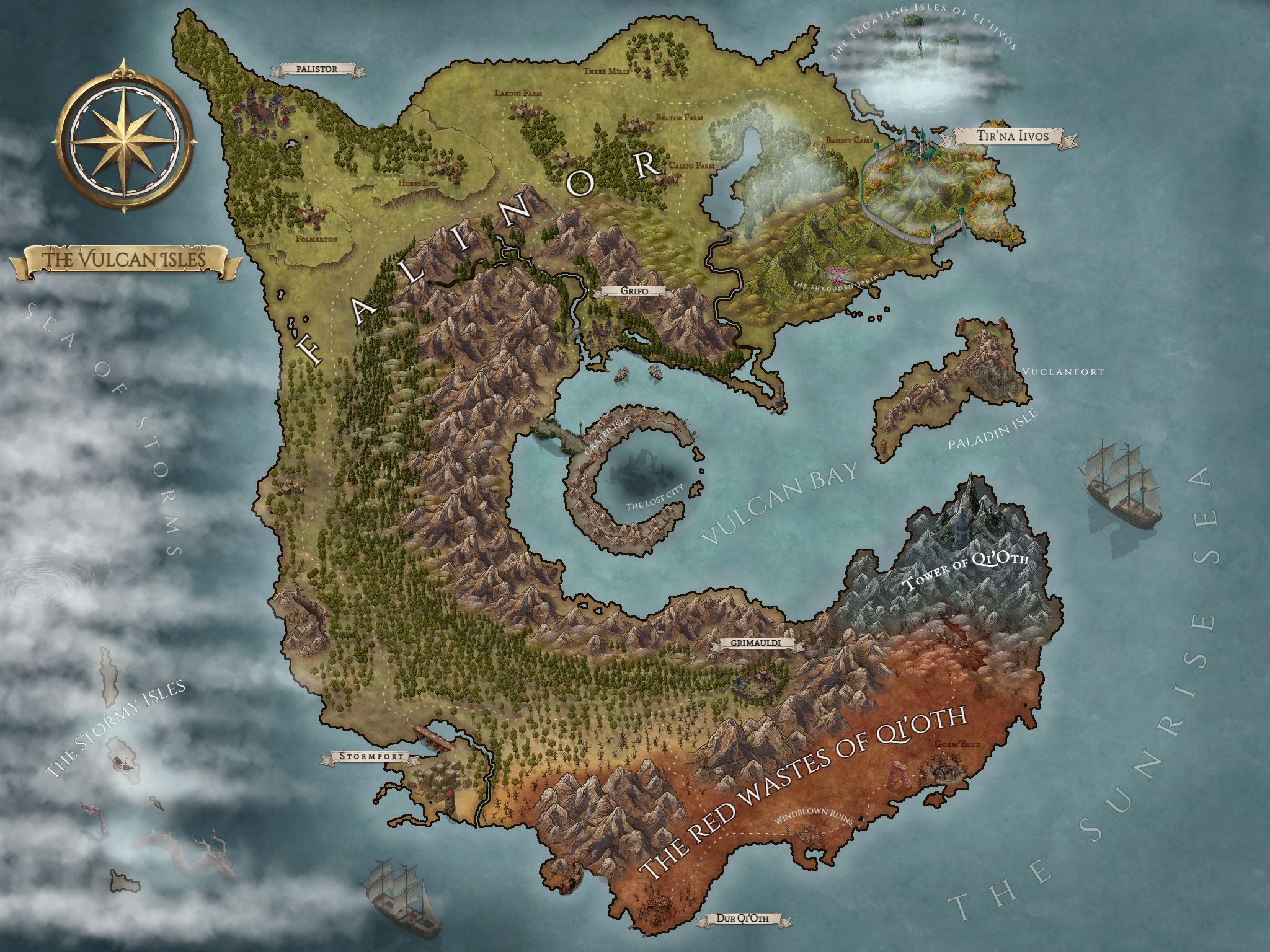 The Vulcan Isles | Inkarnate - Create Fantasy Maps Online