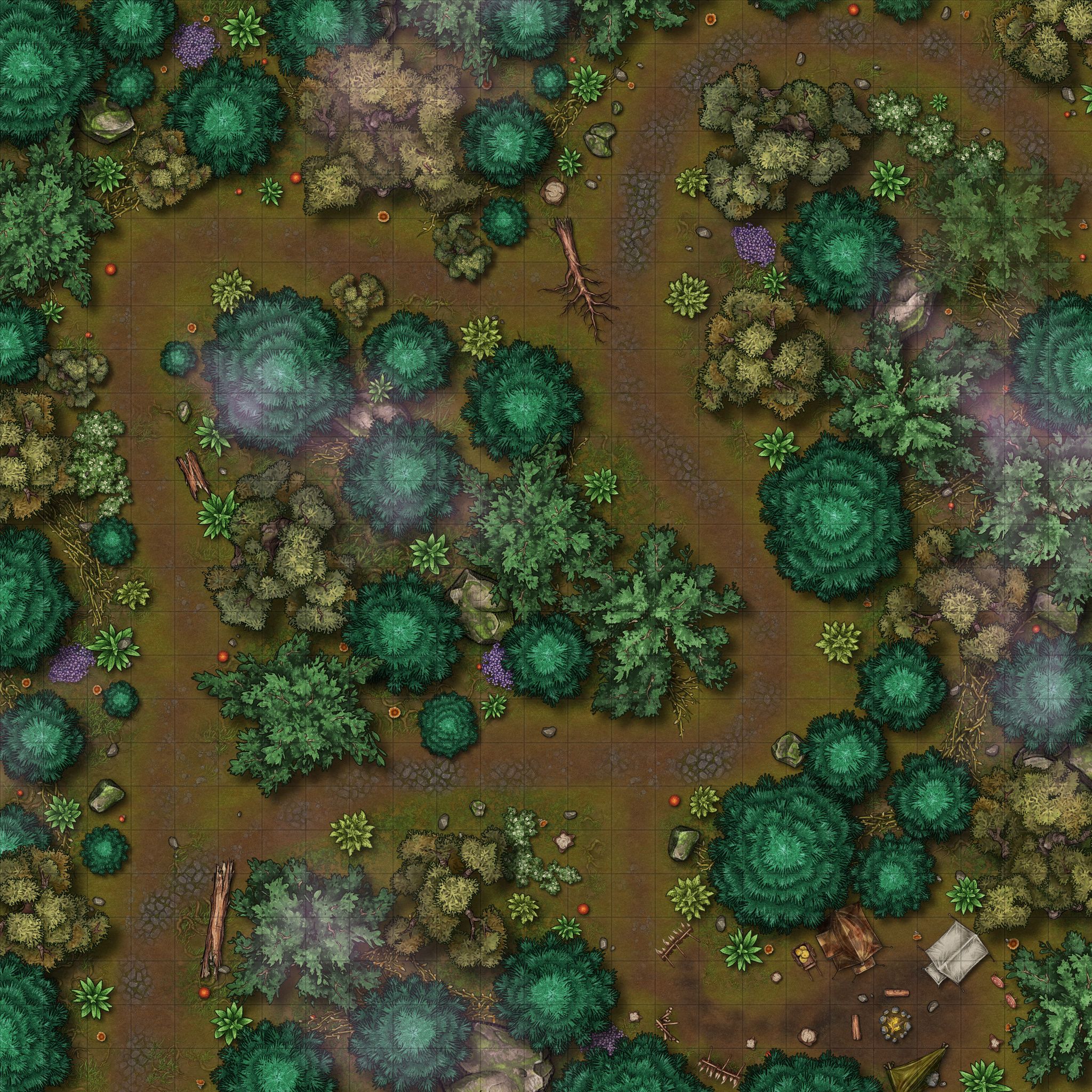 Forest Encounter Map 1 | Inkarnate - Create Fantasy Maps Online