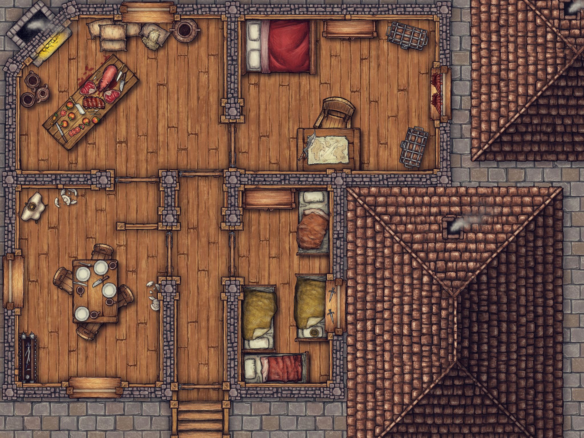 Urban Bandit Hideout | Inkarnate - Create Fantasy Maps Online