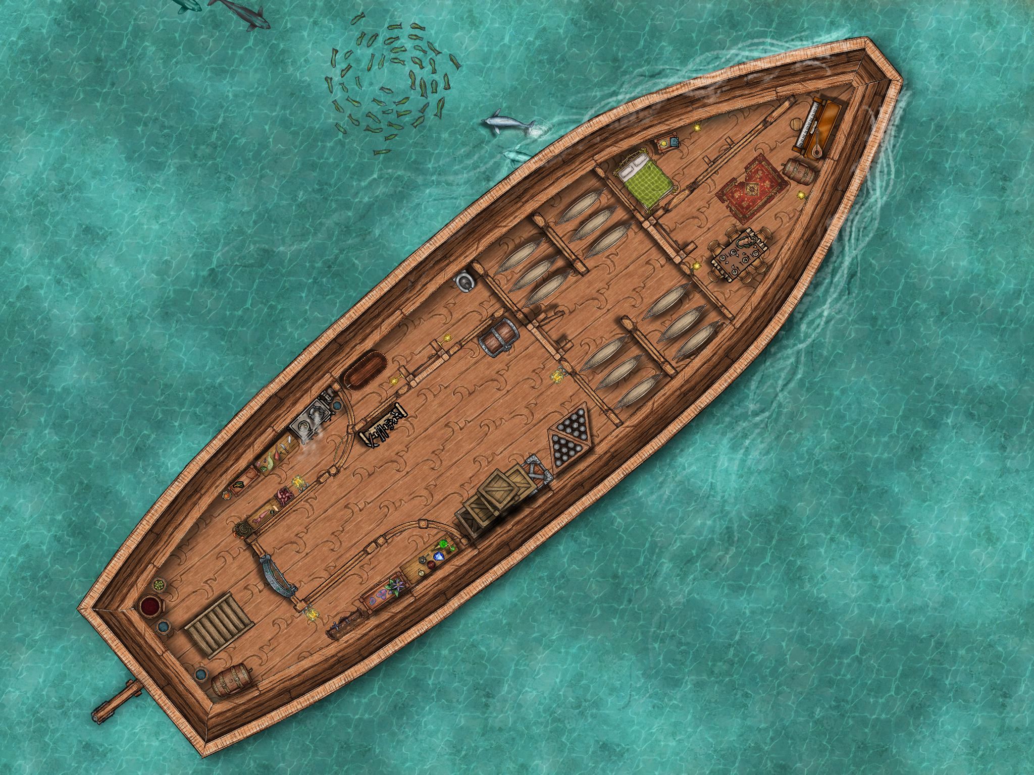 undercarriage of our boat | Inkarnate - Create Fantasy Maps Online