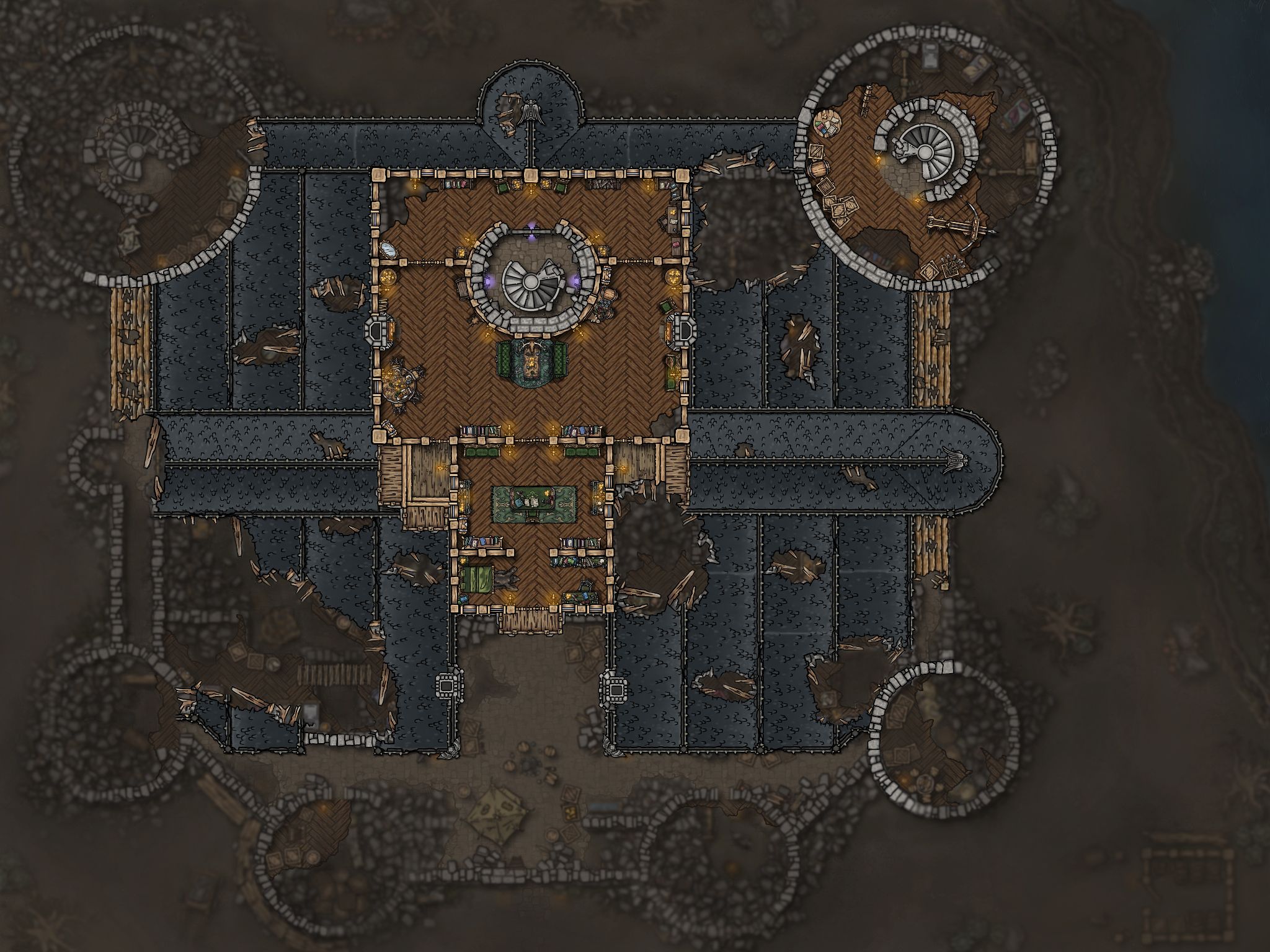Ruins of Echrul - Third floor | Inkarnate - Create Fantasy Maps Online