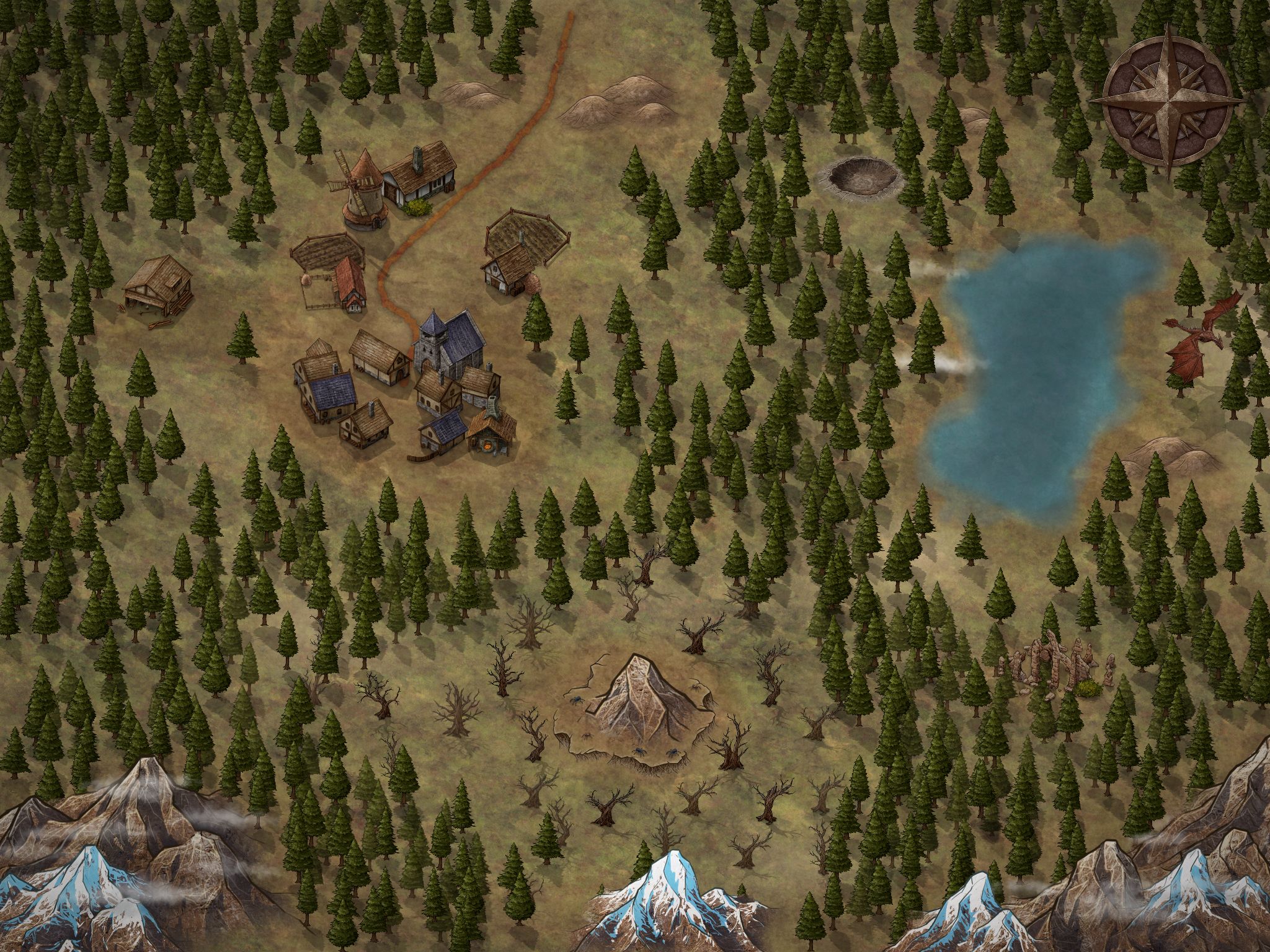 Buzzing Mountain | Inkarnate - Create Fantasy Maps Online