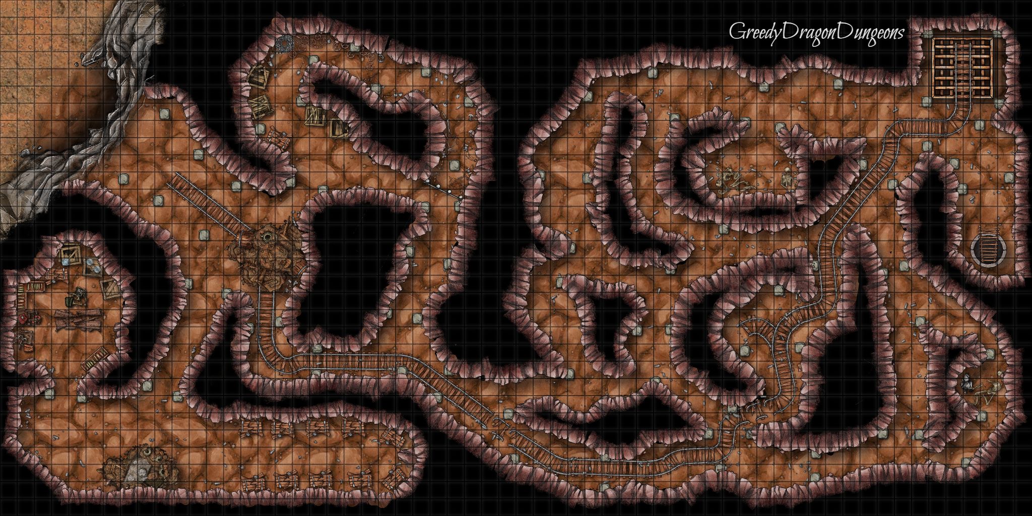 The Mines of Khalmrad Level 1 | Inkarnate - Create Fantasy Maps Online